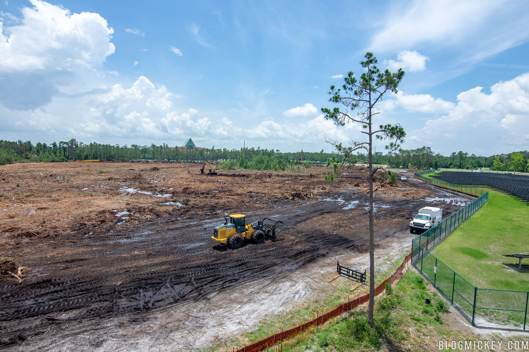 PHOTOS Massive Land Clearing Continues For Rumored Epcot Entrance Hotel