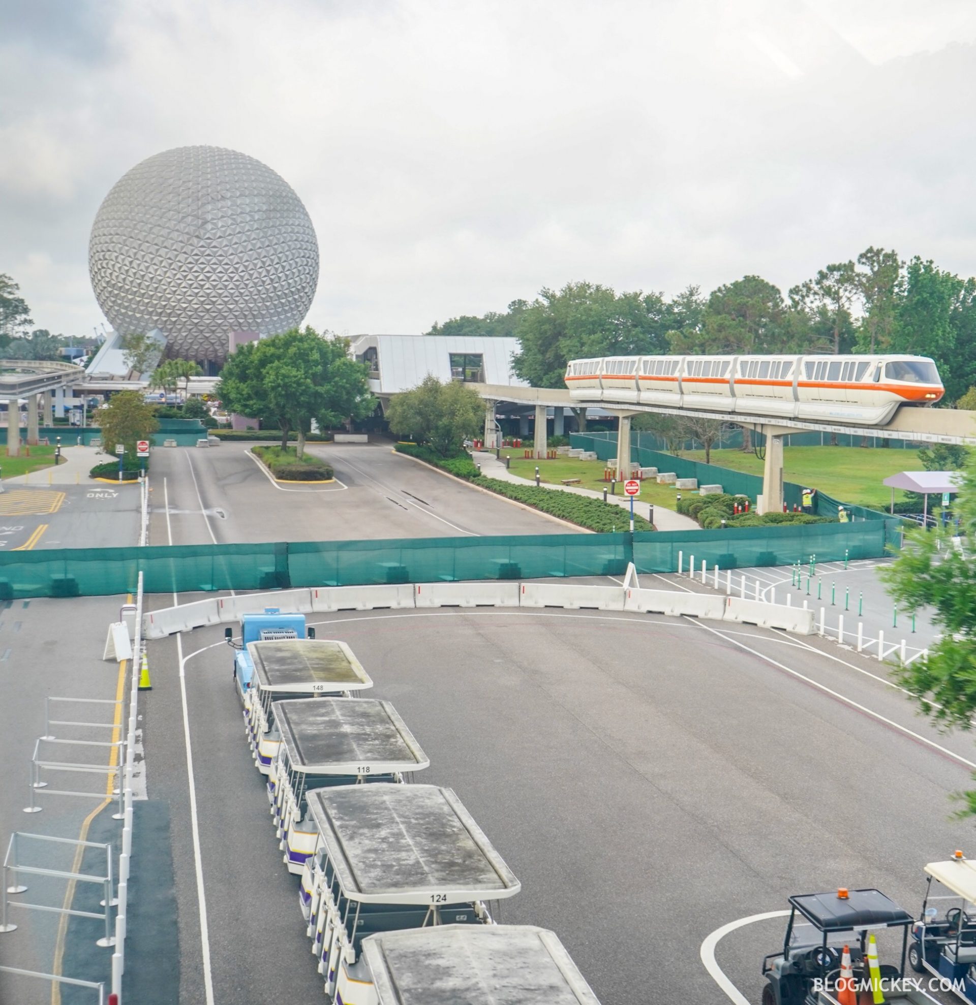PHOTOS: Even More Construction Areas Added to the Epcot Parking Lot for ...