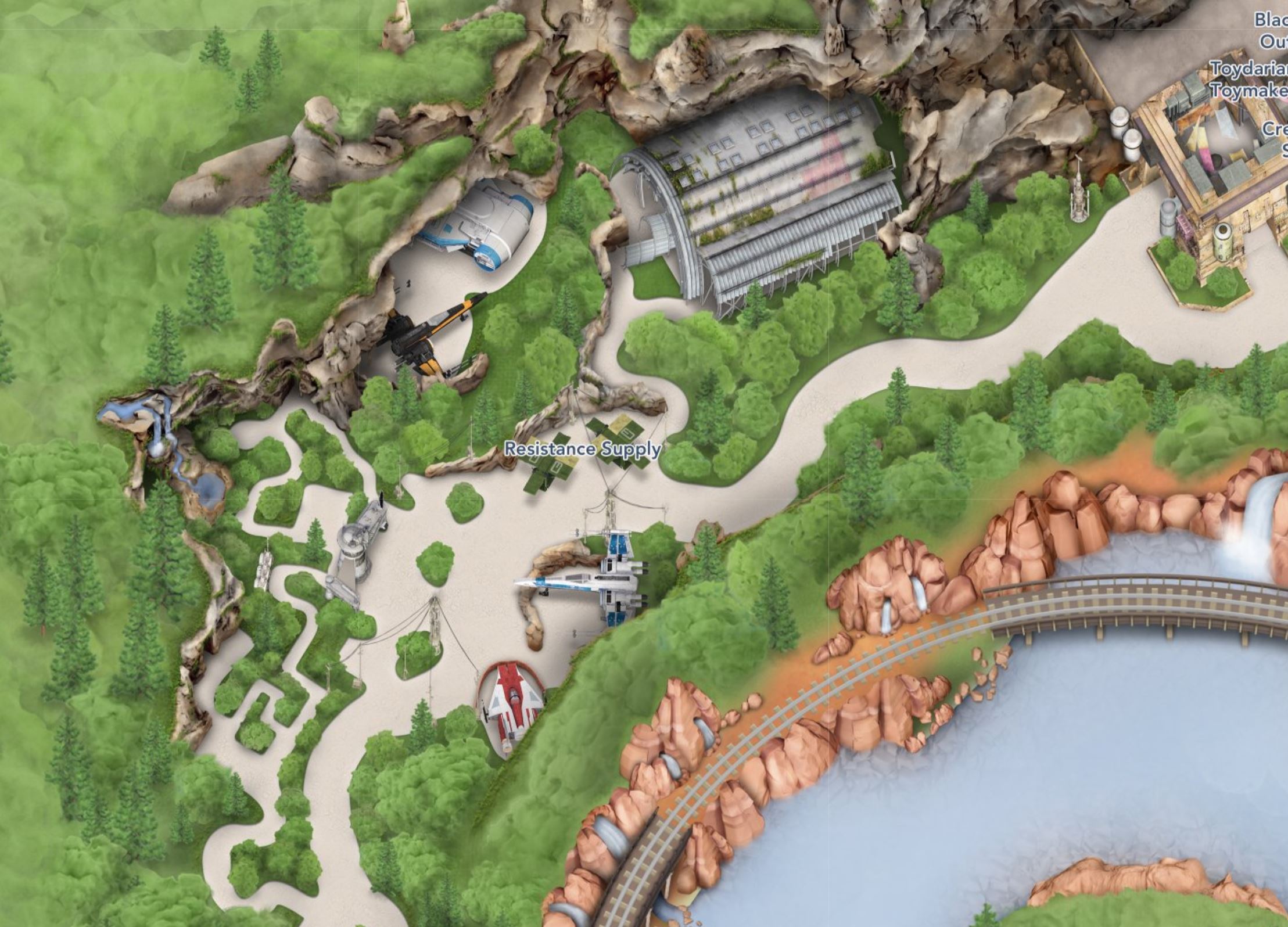 First Look at Star Wars: Galaxy's Edge Map for Disneyland