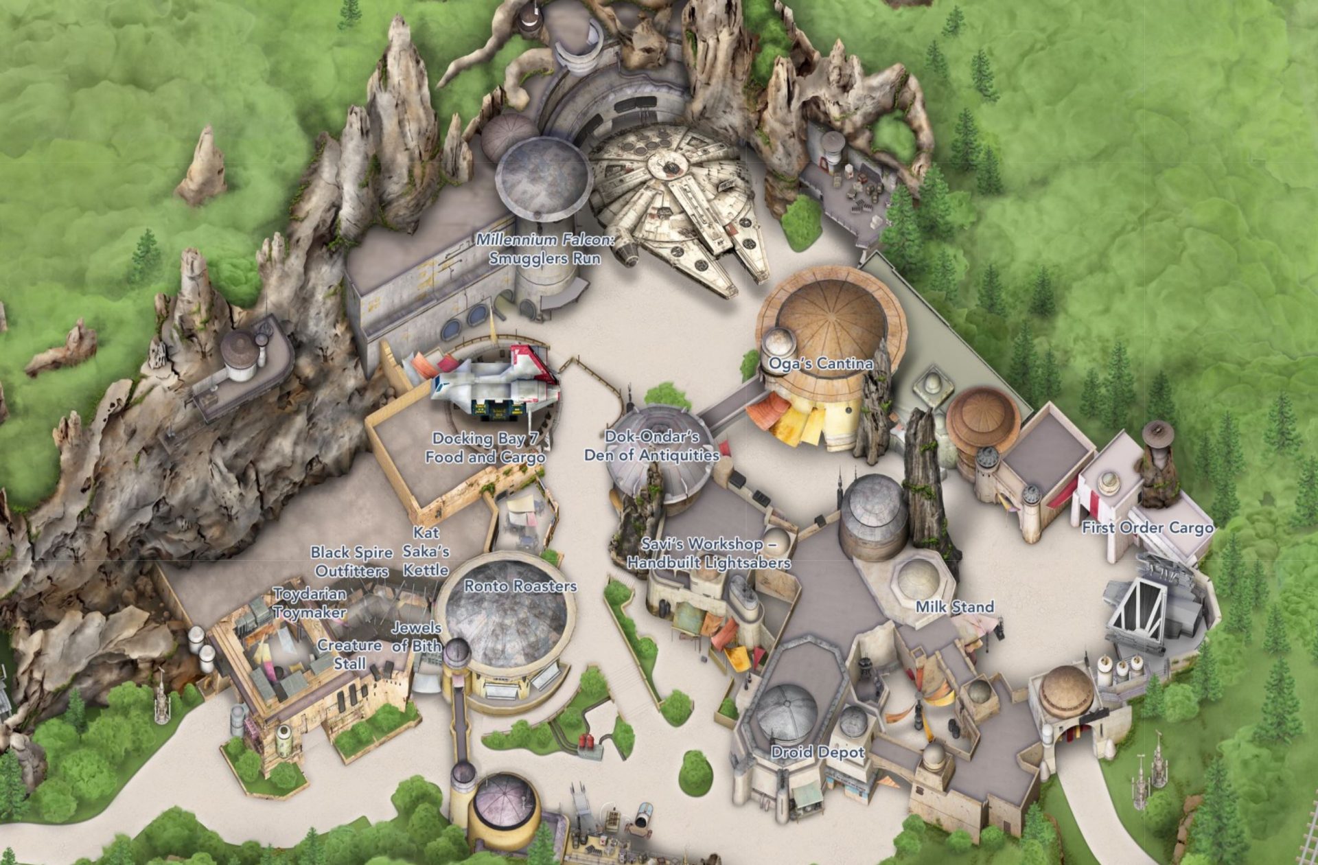 First Look at Star Wars: Galaxy's Edge Map for Disneyland