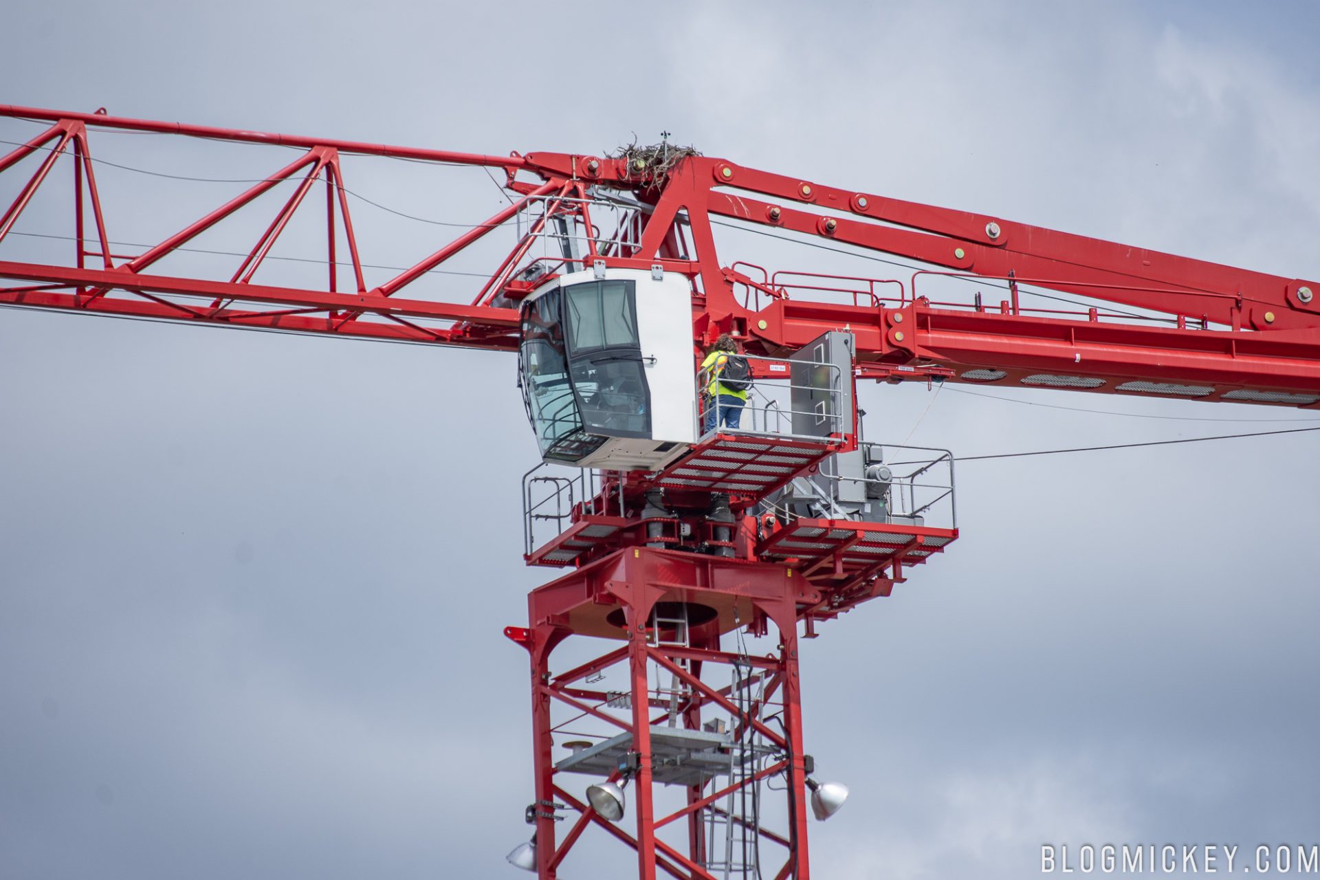 Detailed Look at Tron Roller Coaster Construction Site; Installation of ...