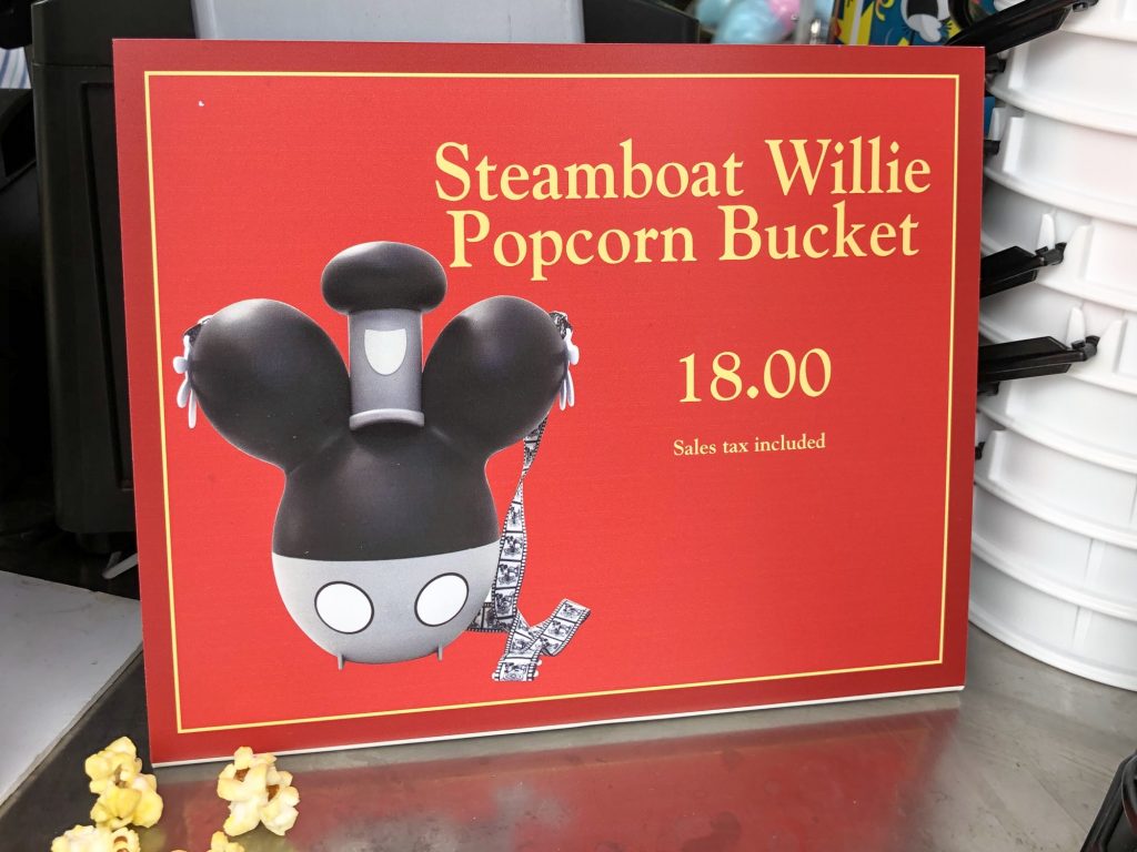 Steamboat Willie Popcorn Bucket Arrives at Magic Kingdom