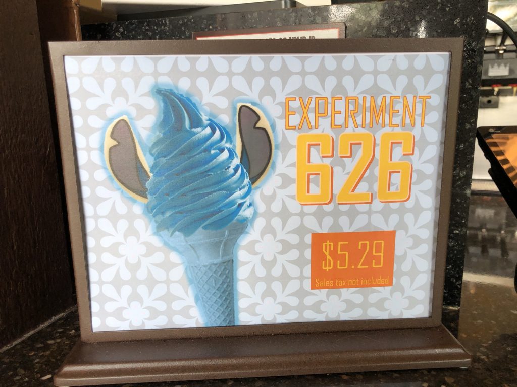 Experiment 626 Stitch Ice Cream Cone Available Today Only
