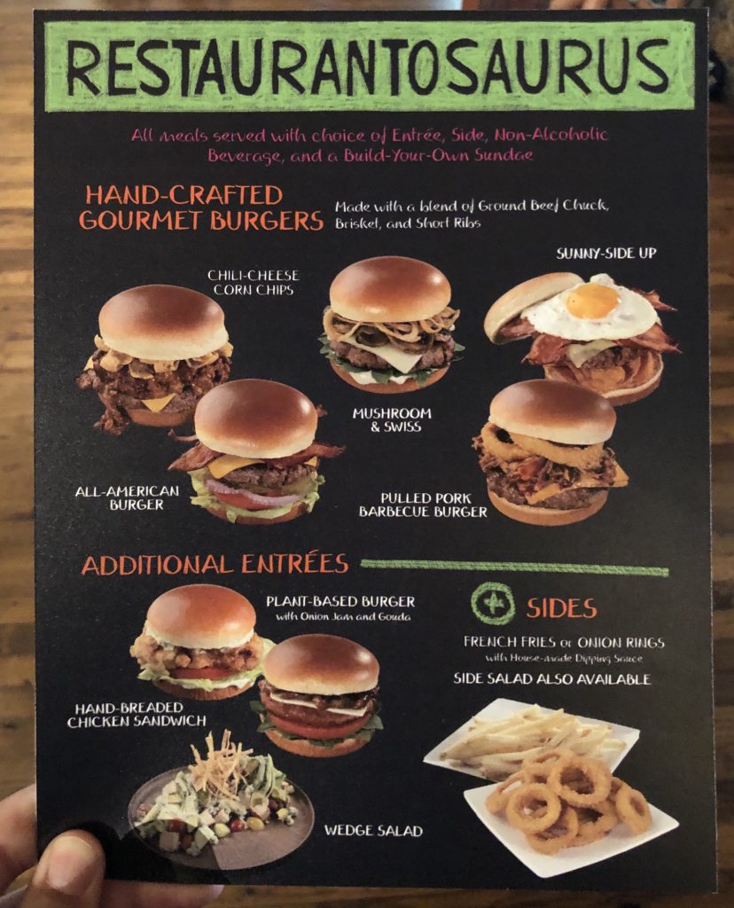 Restaurantosaurus Burgers and Sundaes Review at Disney's Animal Kingdom