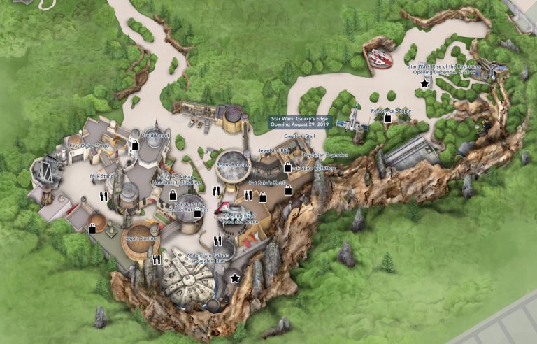 Digital Map of Star Wars: Galaxy's Edge at Disney's Hollywood Studios ...