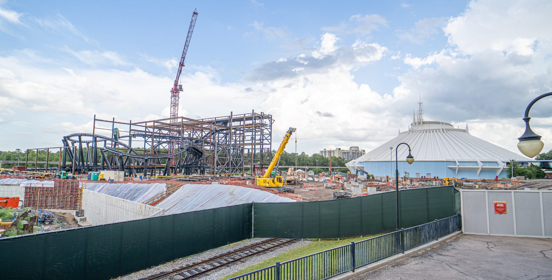 Tron Lightcycle Run Show Building Takes Shape; A Latest Look at ...