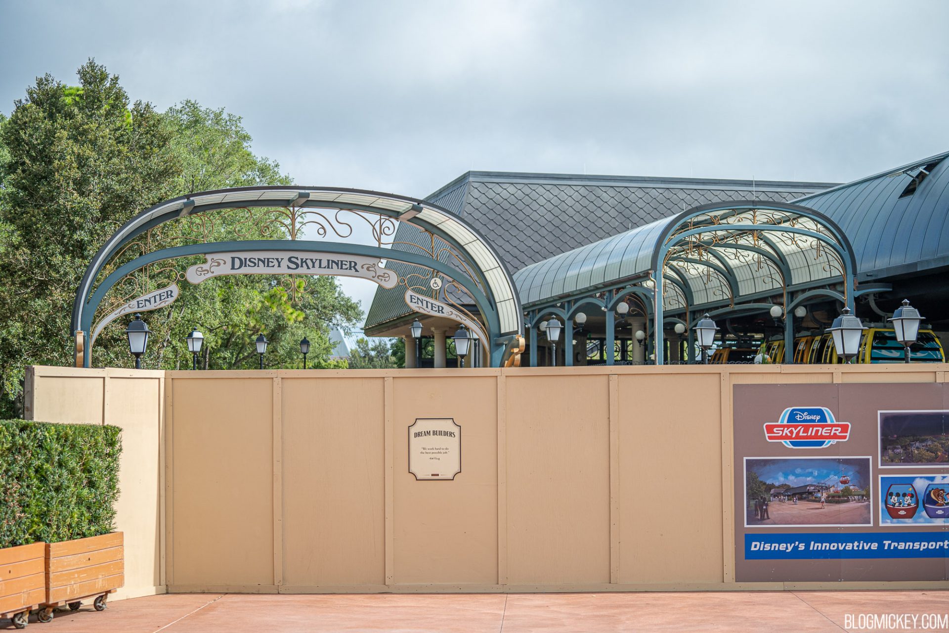 Disney Skyliner Signage Finished at International Gateway Station