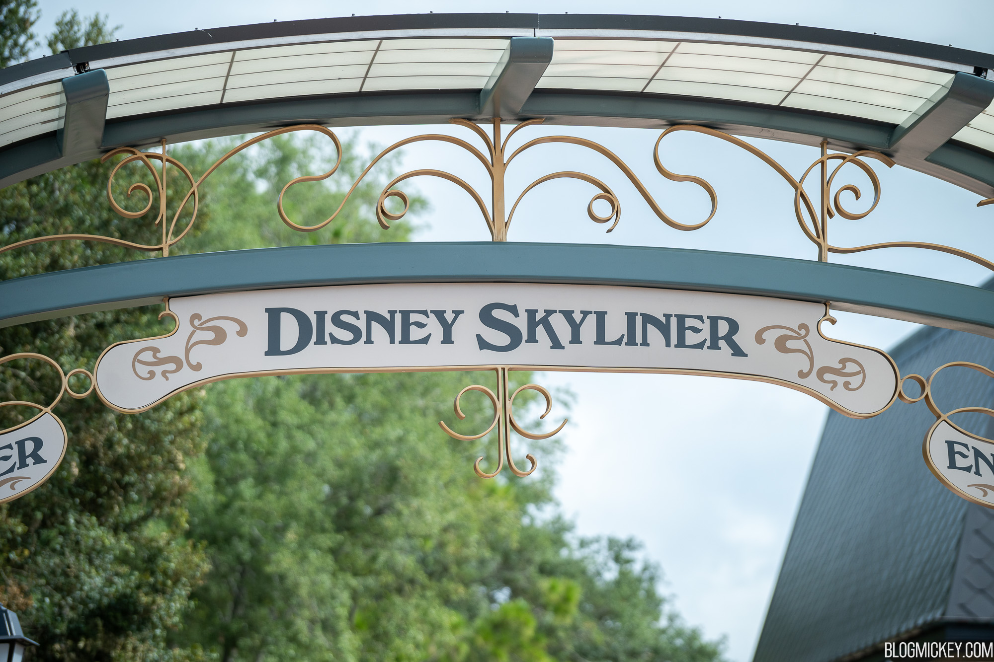 Disney Skyliner Signage Finished at International Gateway Station