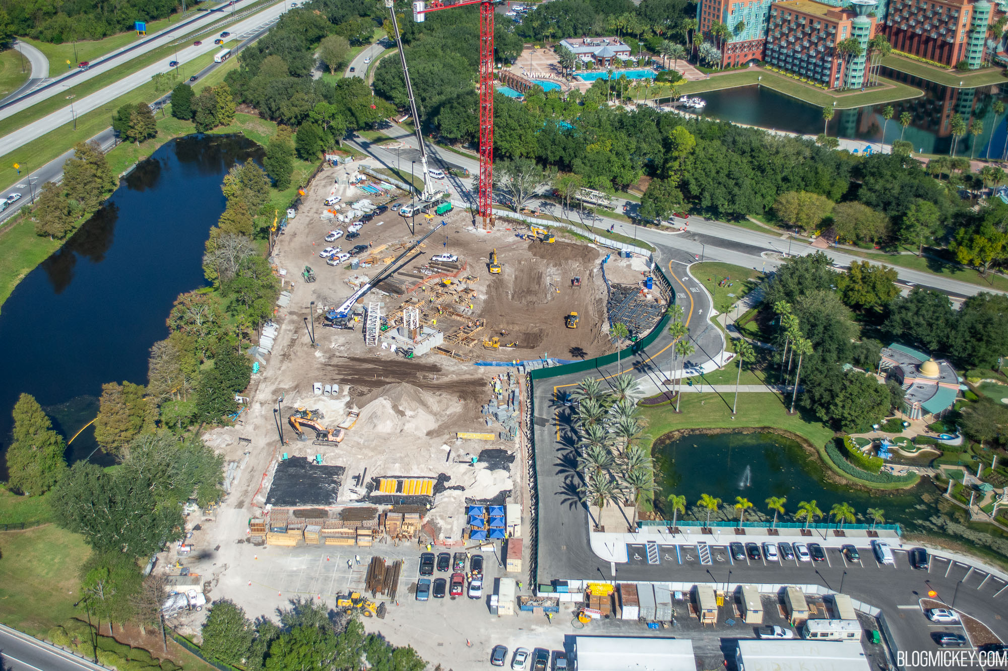Latest Aerial Look at The Cove Hotel Construction at Swan and Dolphin ...