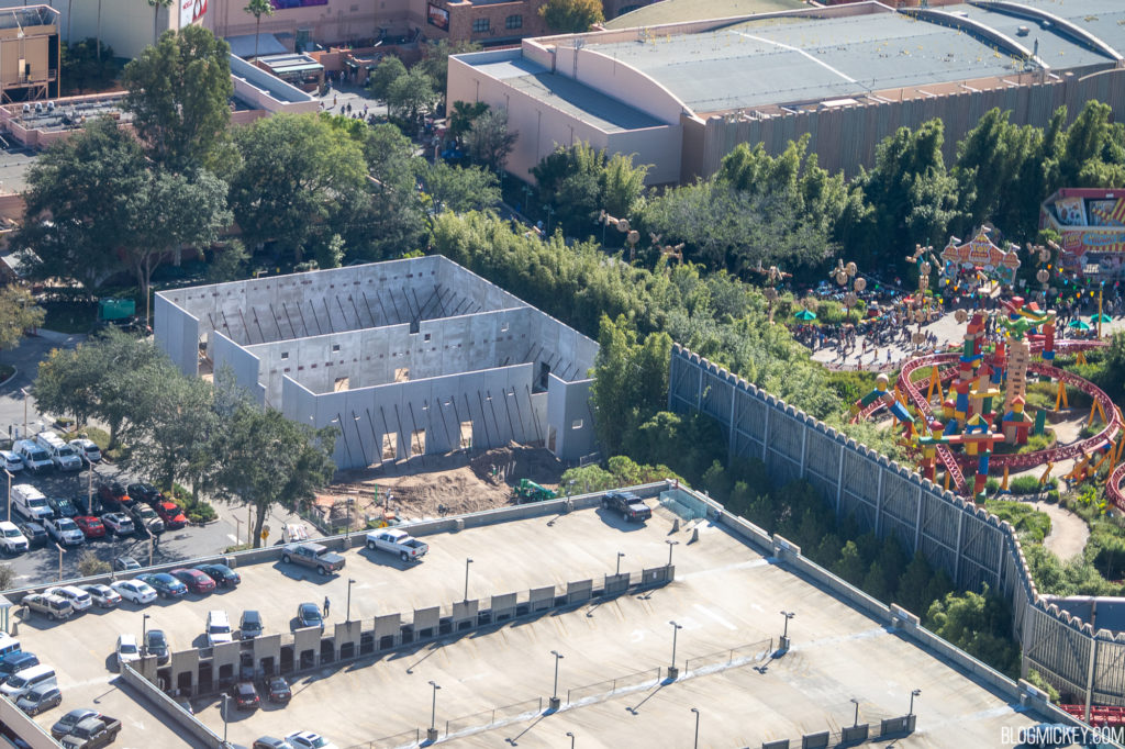 Aerial View of Roundup Rodeo BBQ Construction in Toy Story Land at ...
