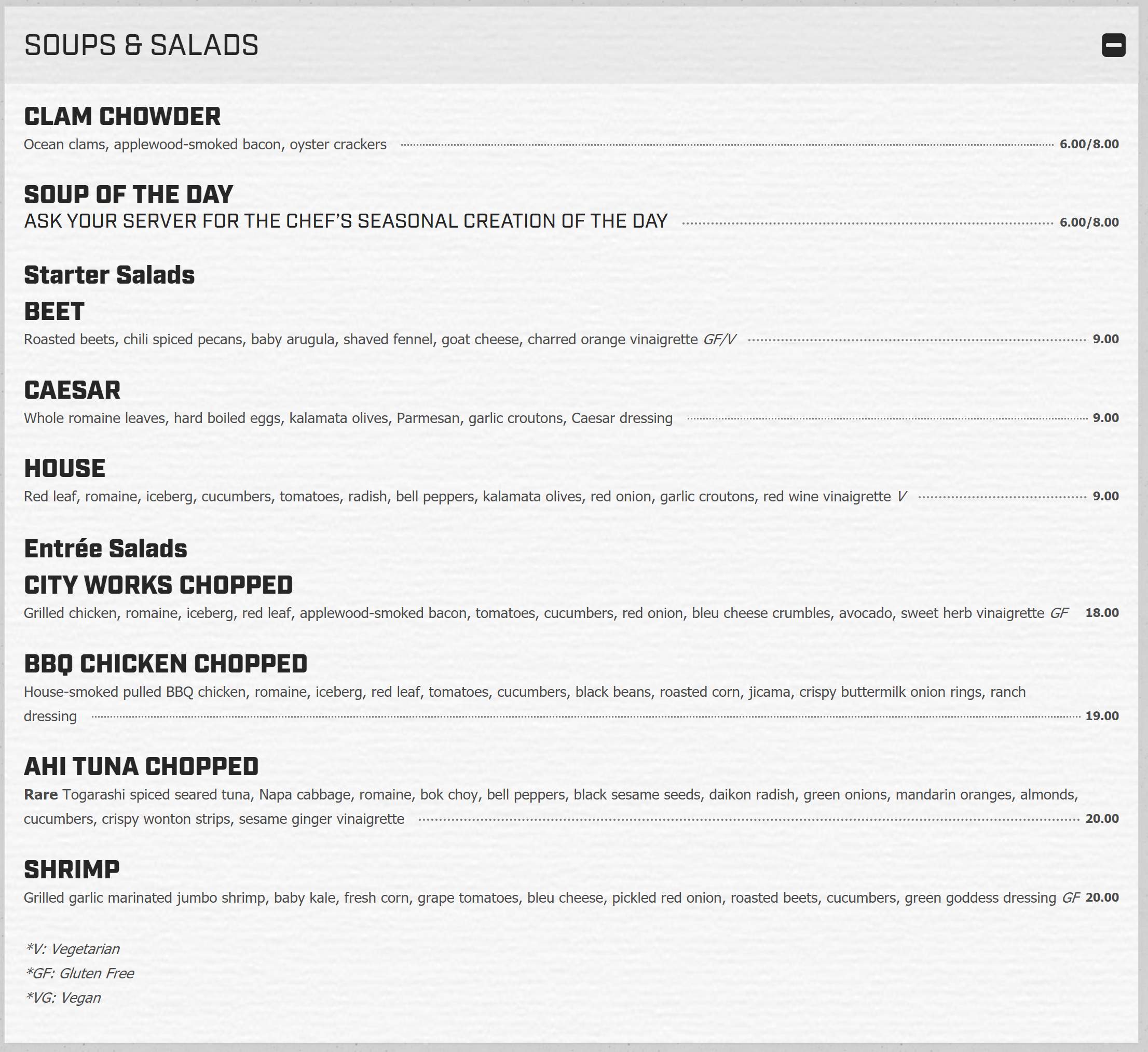 Full Menu Released for City Works Eatery & Pour House at Disney Springs ...
