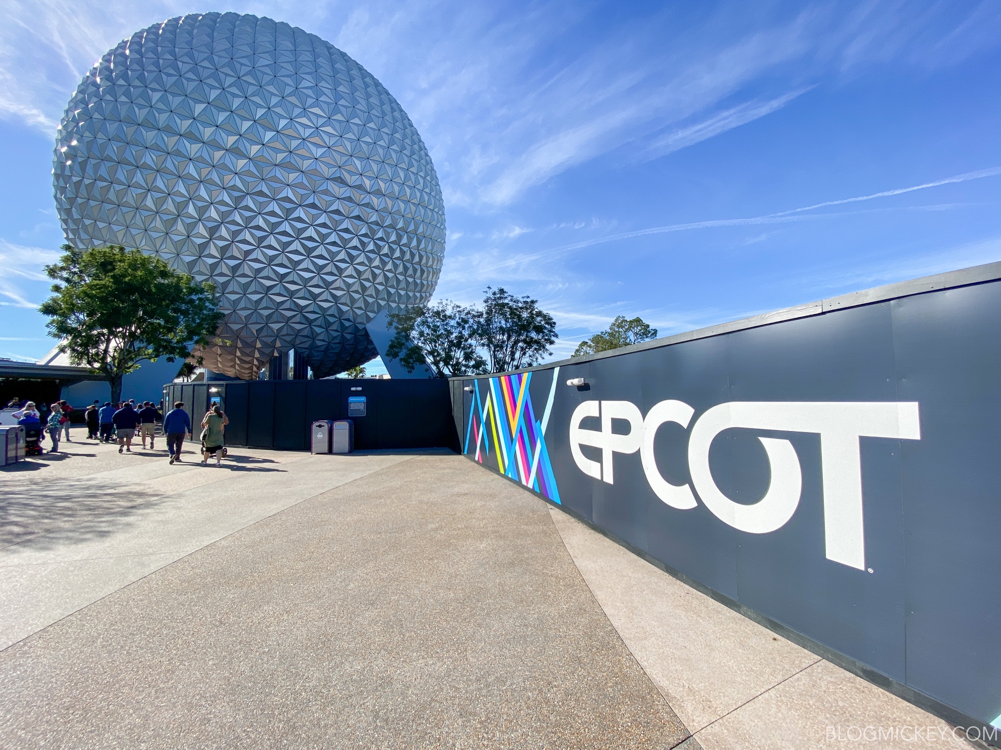 PLAY! Pavilion Theming Added to Epcot Entrance Construction Walls