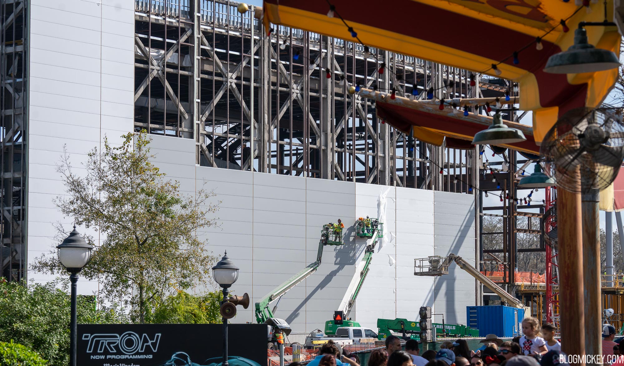 Attraction Entrance Takes Shape for Tron Lightcycle Run at Magic Kingdom
