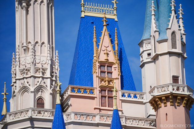First Golden Accents, More Rose Pink for Cinderella Castle Repainting ...