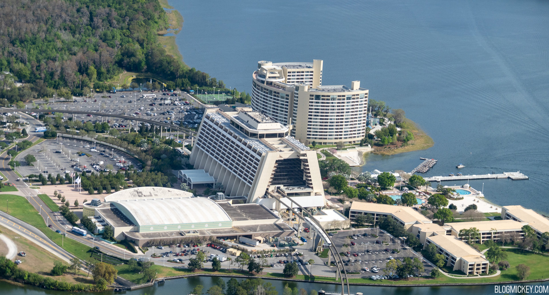 Disney's Contemporary Resort Illuminated With a Heart During Theme Park ...
