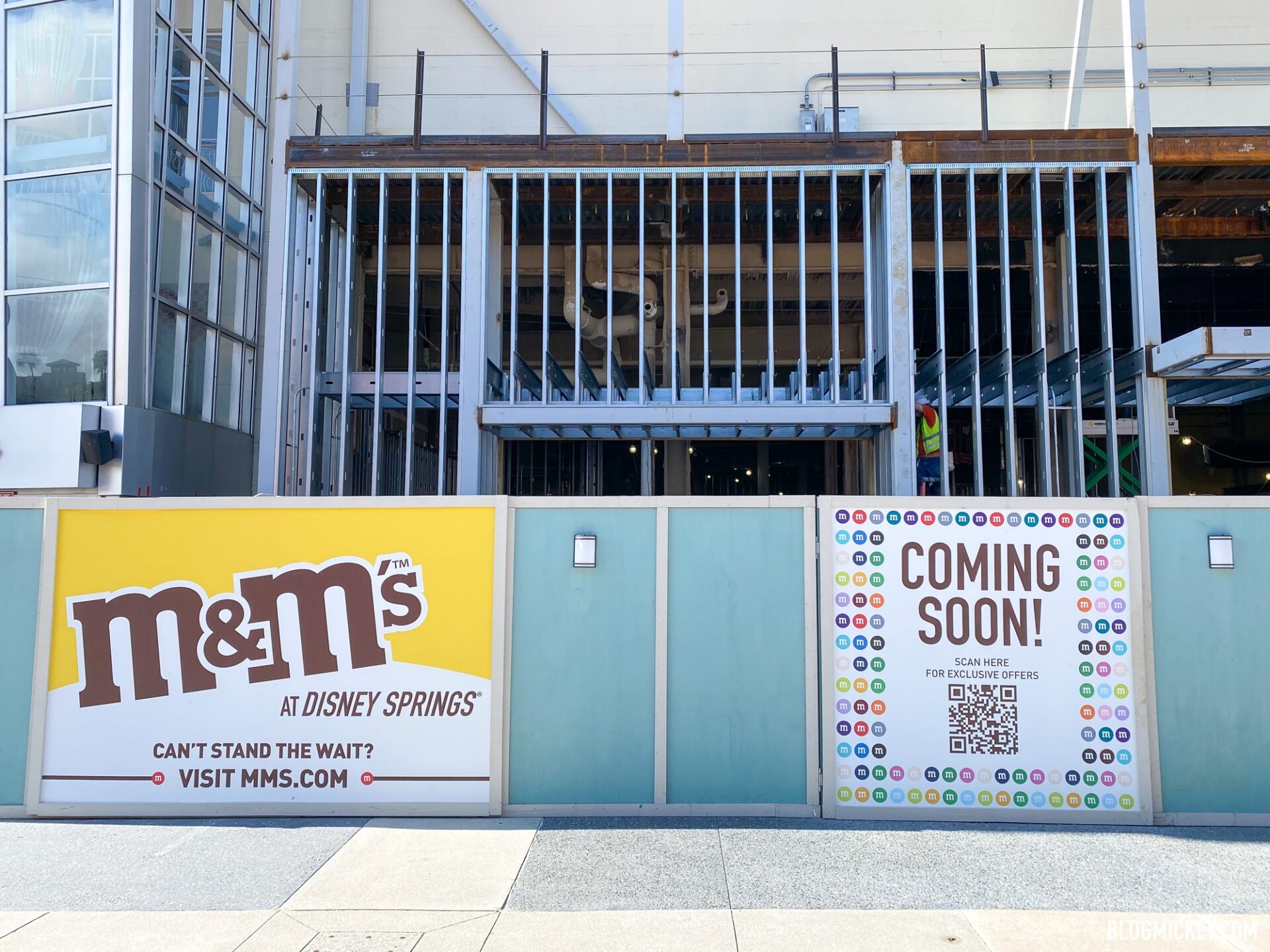 M&M Store Construction Continues at Disney Springs