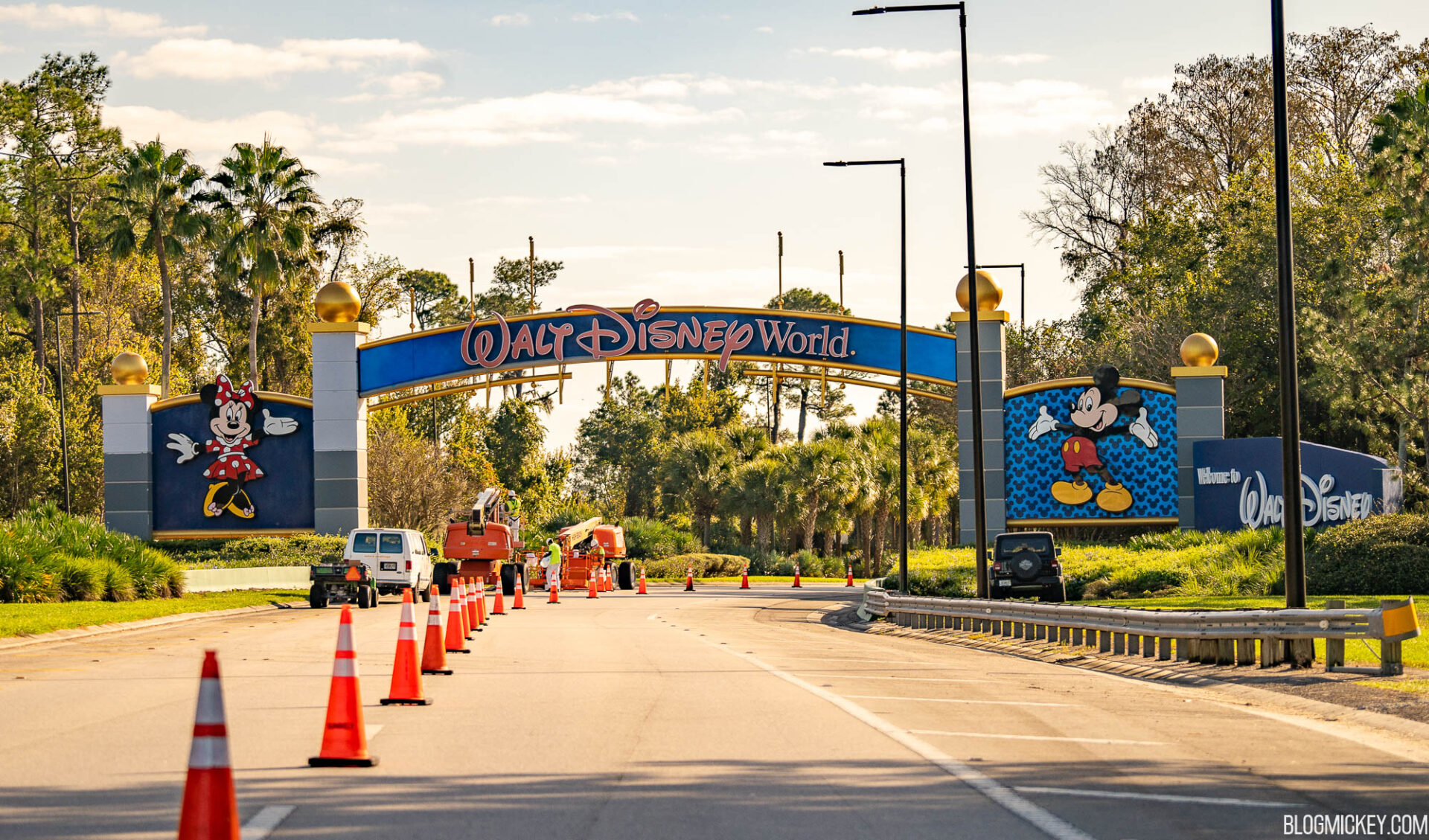 Latest Progress on Disney World Entrance Archway Reimagining for 50th ...