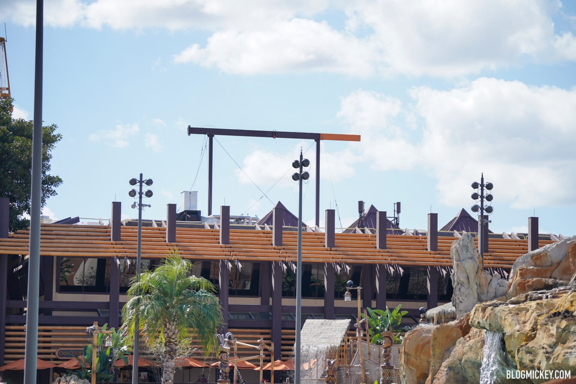 Installation of New Crossbeams Begins at Disney's Polynesian Village Resort