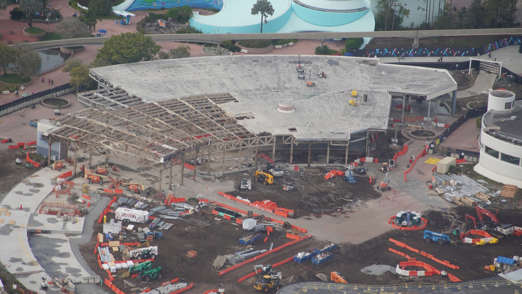 Birds-Eye View of Latest World Celebration Demolition at EPCOT