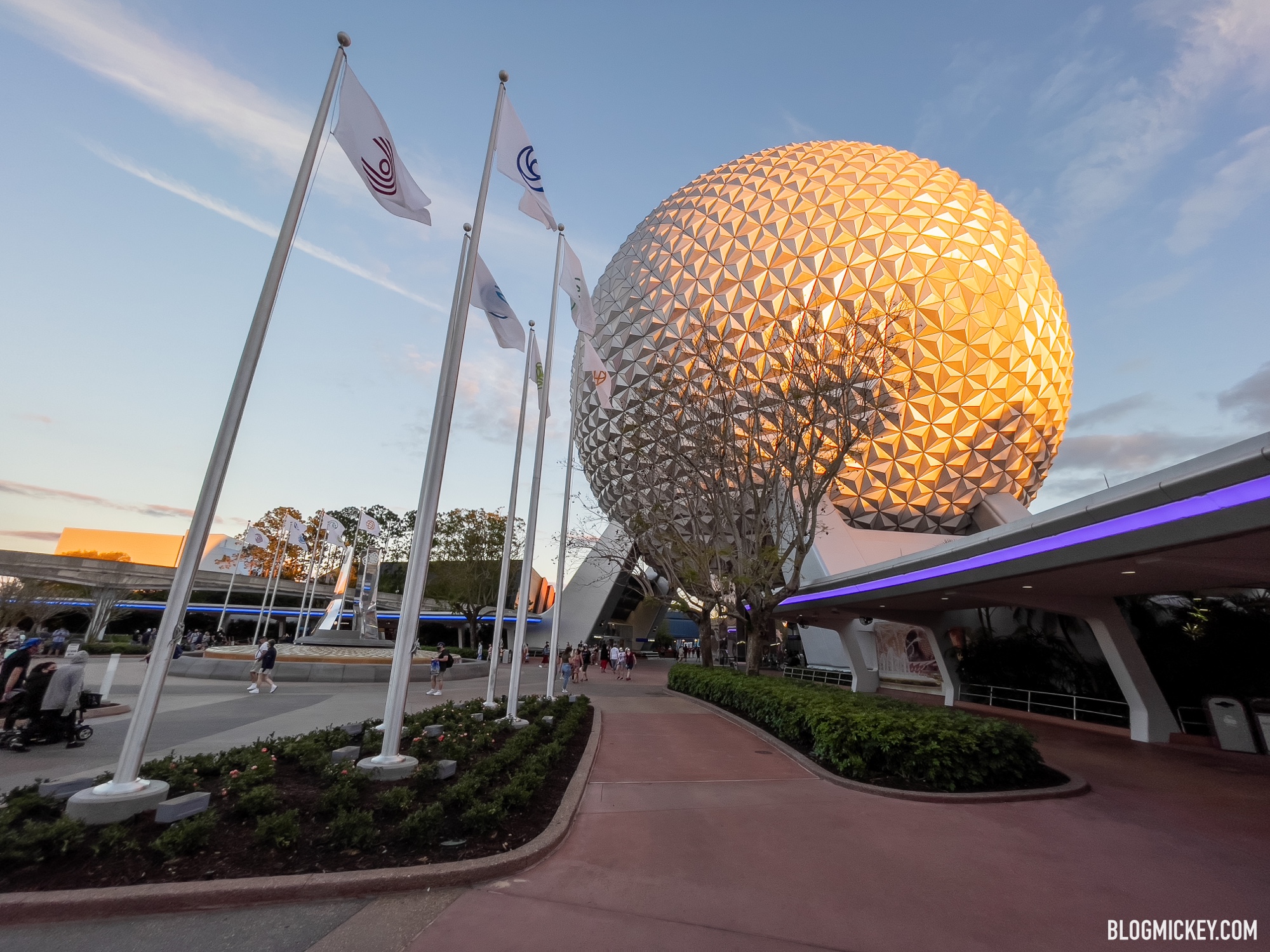New EPCOT Entrance Plaza Lighting Package Debuts