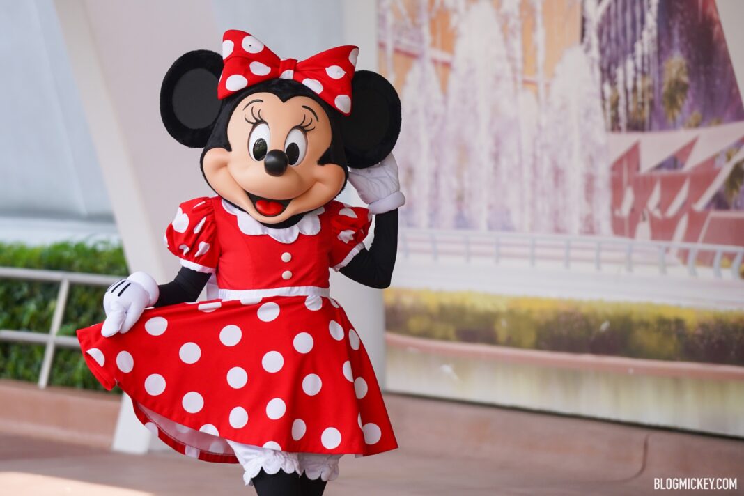 Mickey and Minnie Physically Distanced Meet and Greet Debuts in EPCOT Entrance Plaza