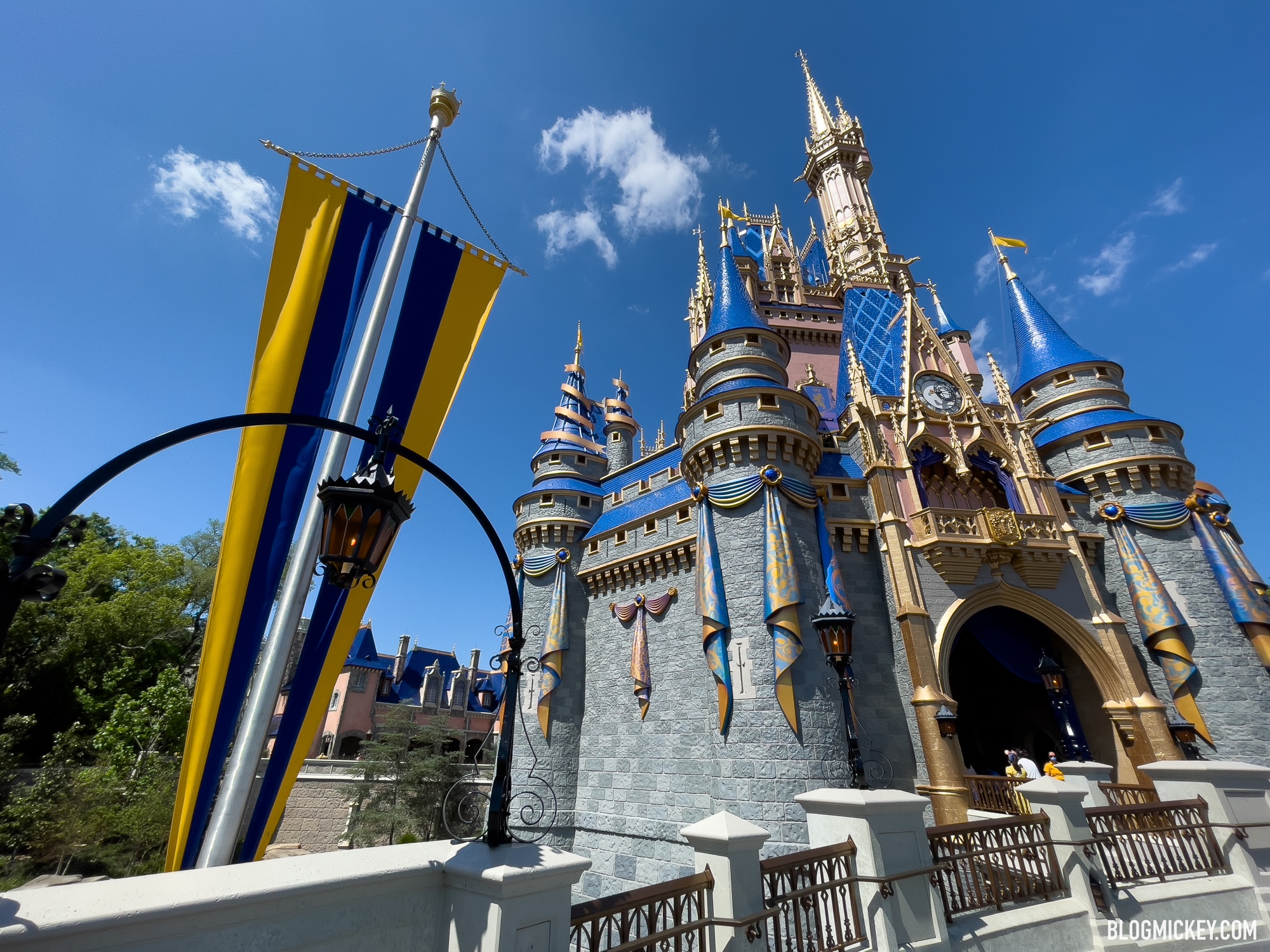 More Cinderella Castle Decorations Installed for 50th Anniversary ...