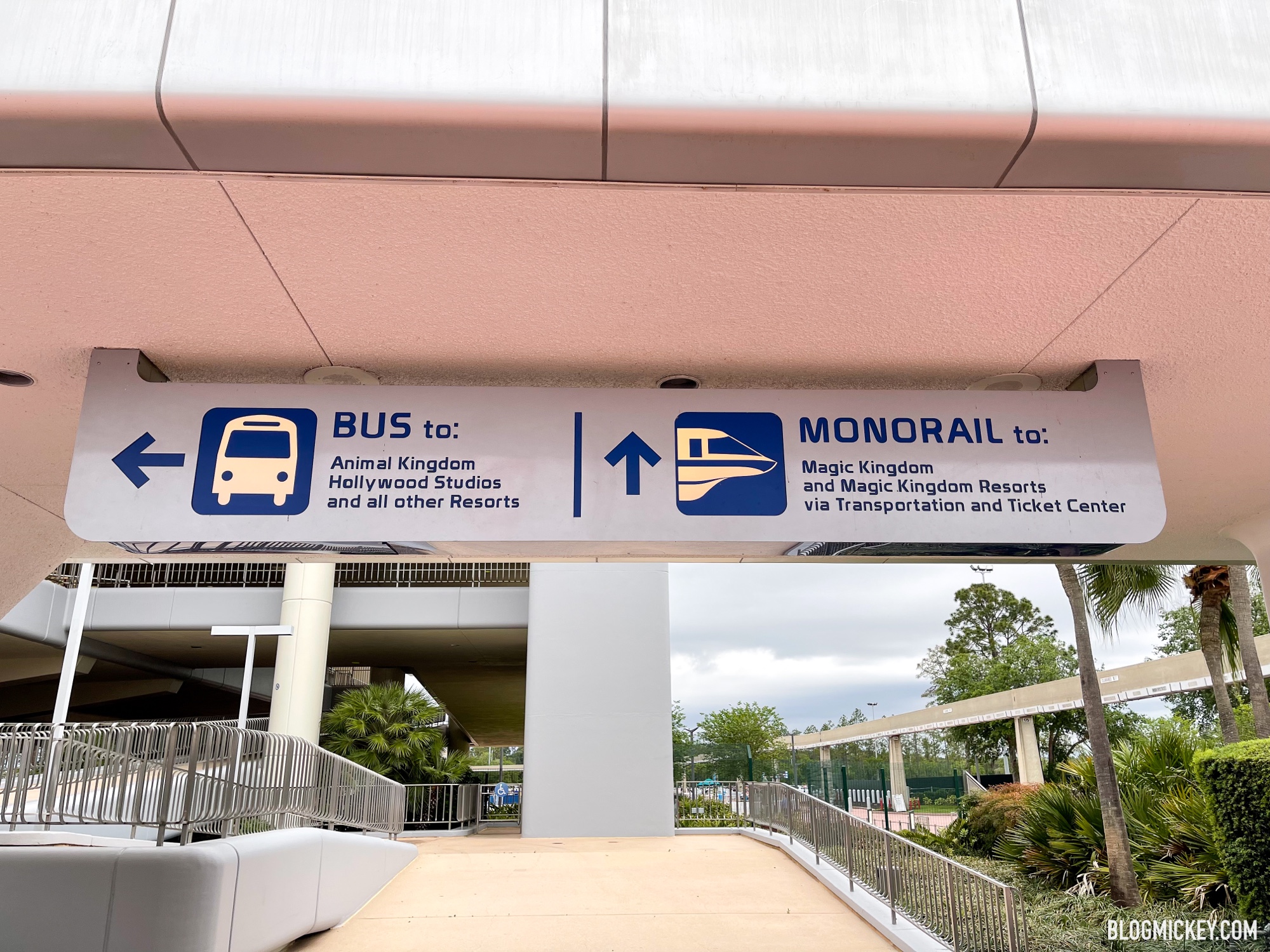 New EPCOT Monorail Station Sign Brings Updated Font, Color Scheme to ...