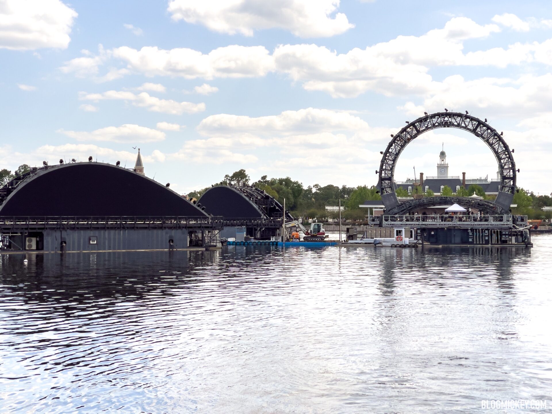 Final Harmonious Barge Arrives on World Showcase Lagoon at EPCOT
