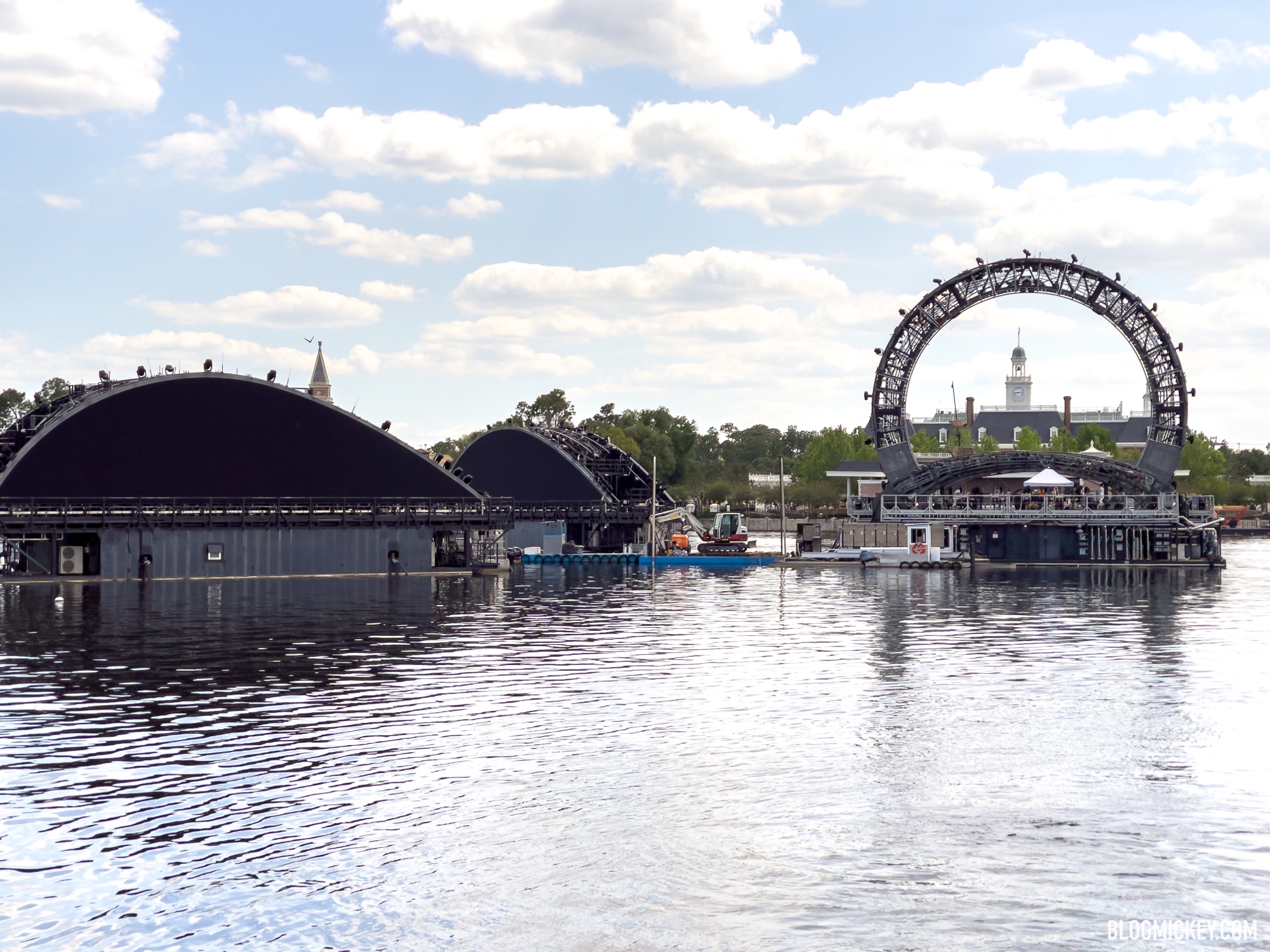 Final Harmonious Barge Arrives on World Showcase Lagoon at EPCOT