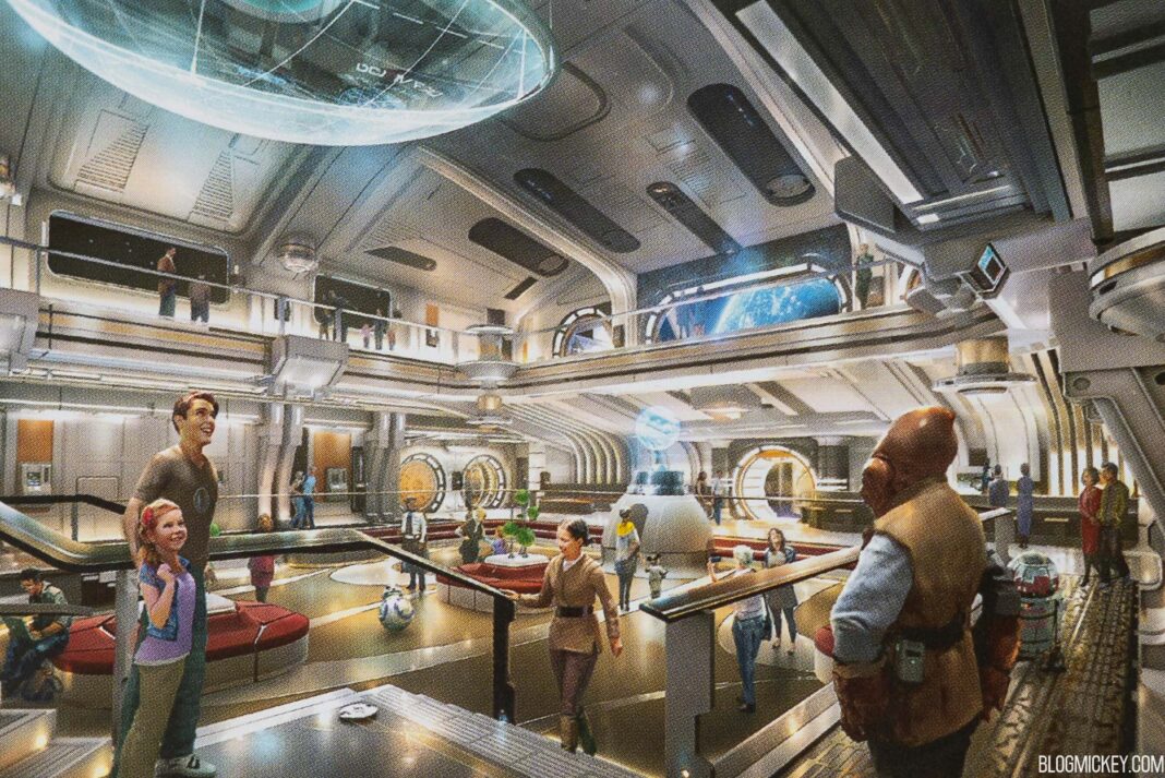 NEW Art Shows Evolving Concept of Galactic Starcruiser Lobby
