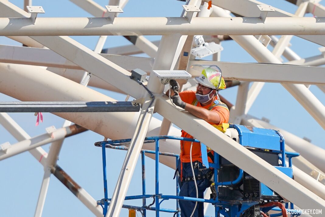 Electrical Installation Underway on Illuminated Canopy for TRON ...