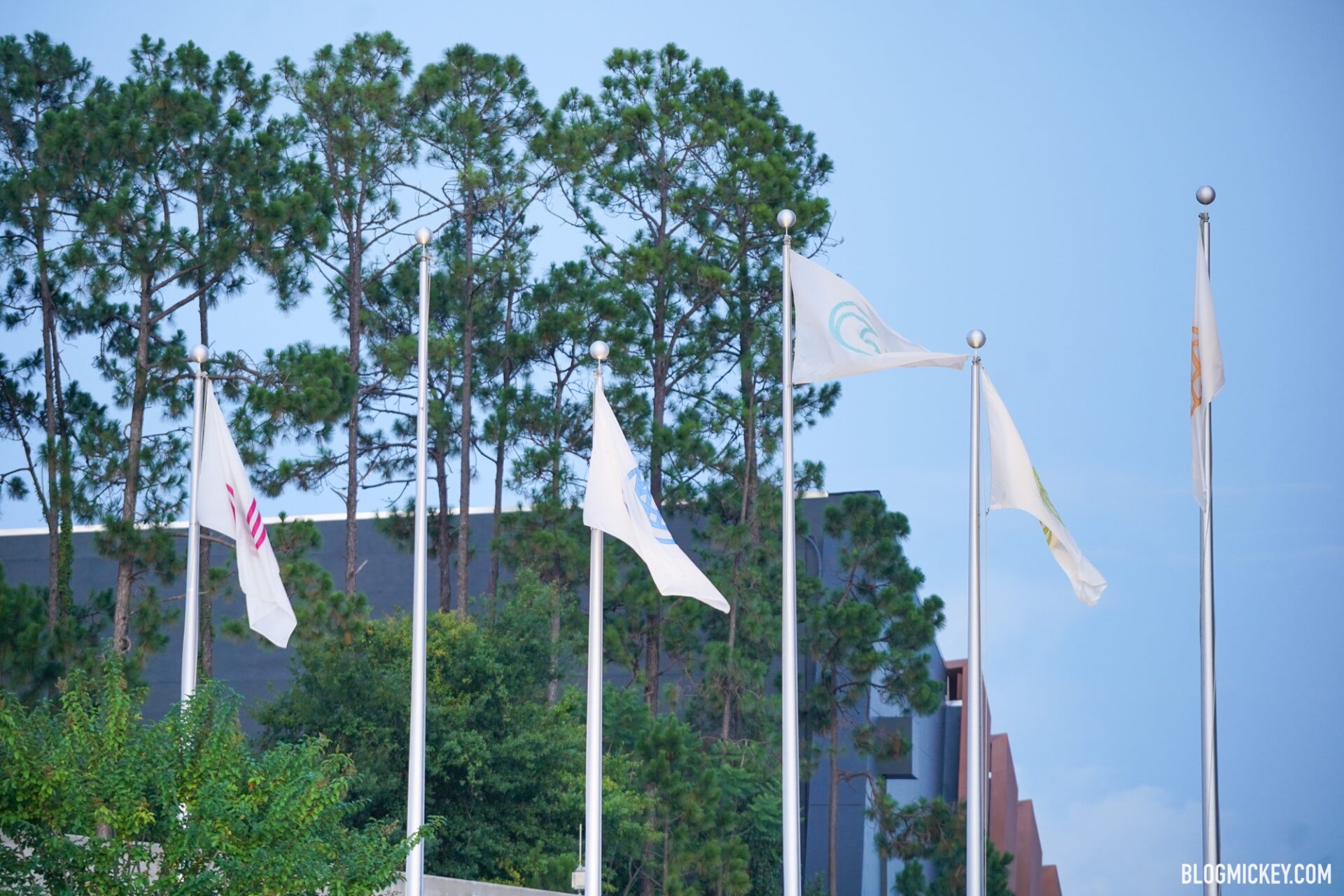 Imagination Pavilion Flags Removed from EPCOT Entrance