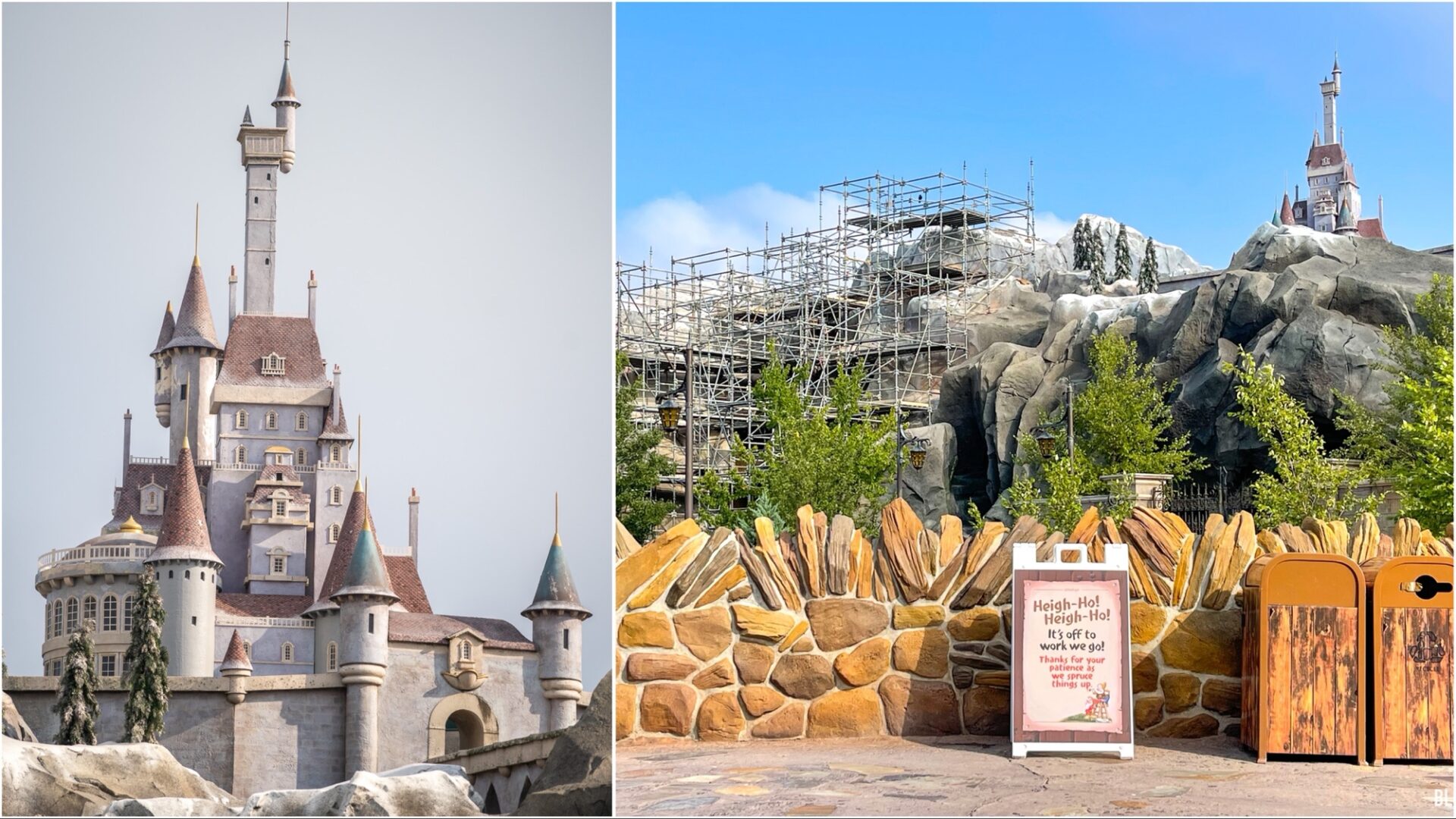 Exterior Refurbishment Begins on Be Our Guest Restaurant, Beast's Castle
