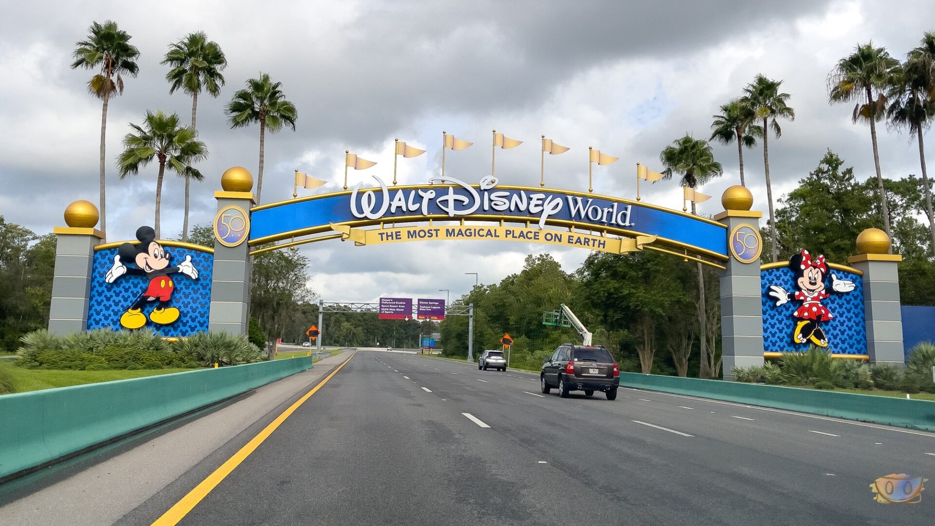 Disney World Entrance Archways Updated with 50th Anniversary Decor
