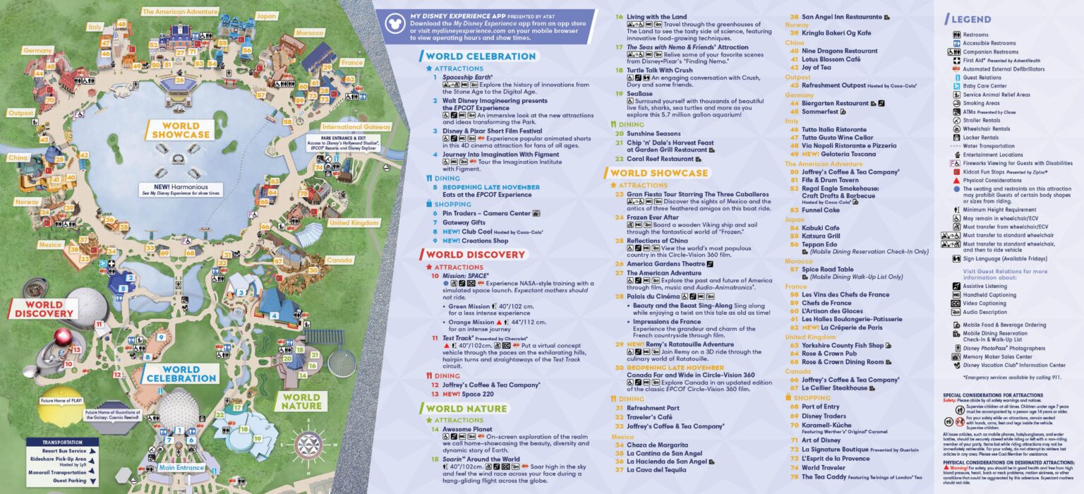 New EPCOT Park Map Ushers In New Era of "Neighborhoods"