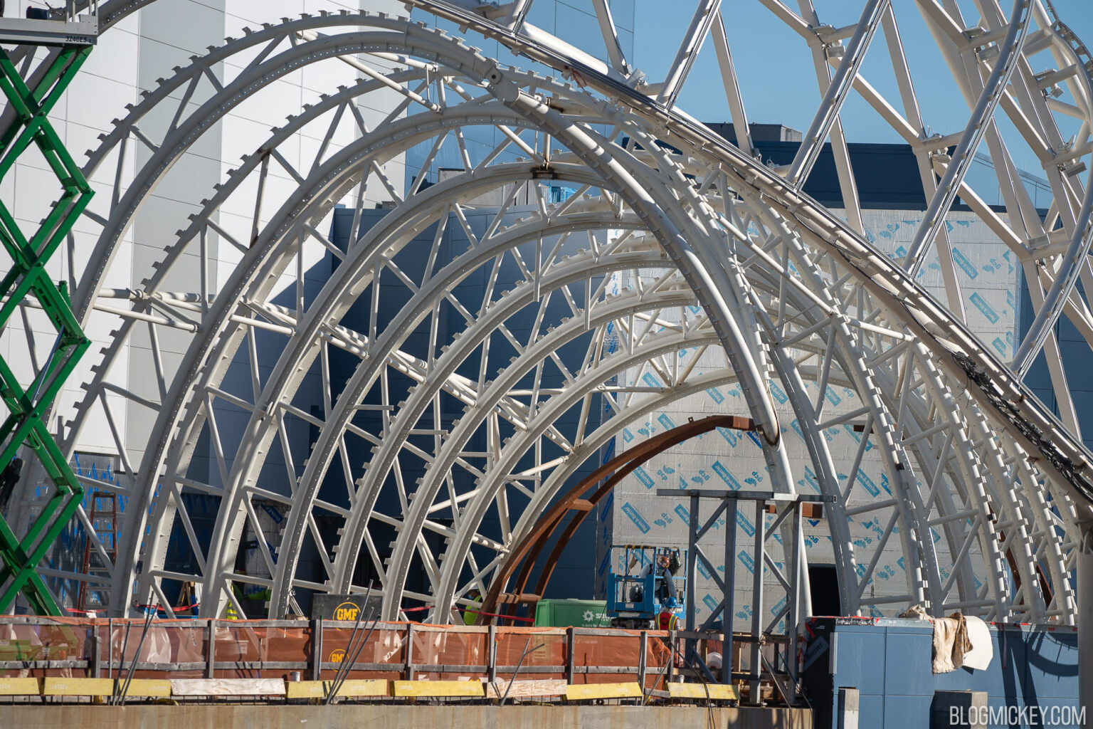 TRON Lightcycle Run Entrance Takes Shape at Magic Kingdom