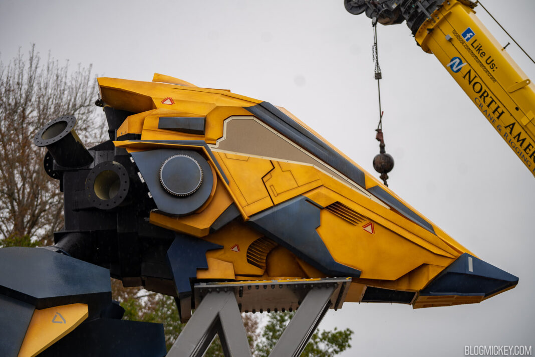 Cosmic Progress! Wings Installed on Nova Corps Starblaster Ship at EPCOT