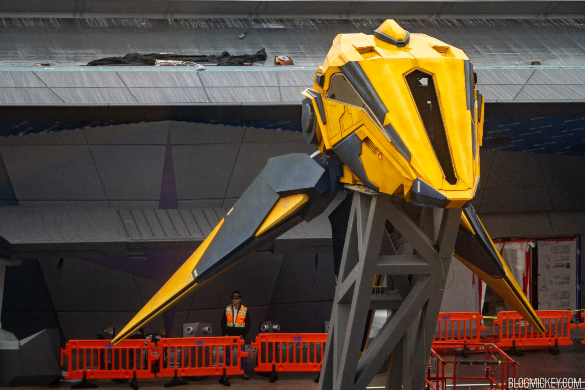 Cosmic Progress! Wings Installed on Nova Corps Starblaster Ship at EPCOT