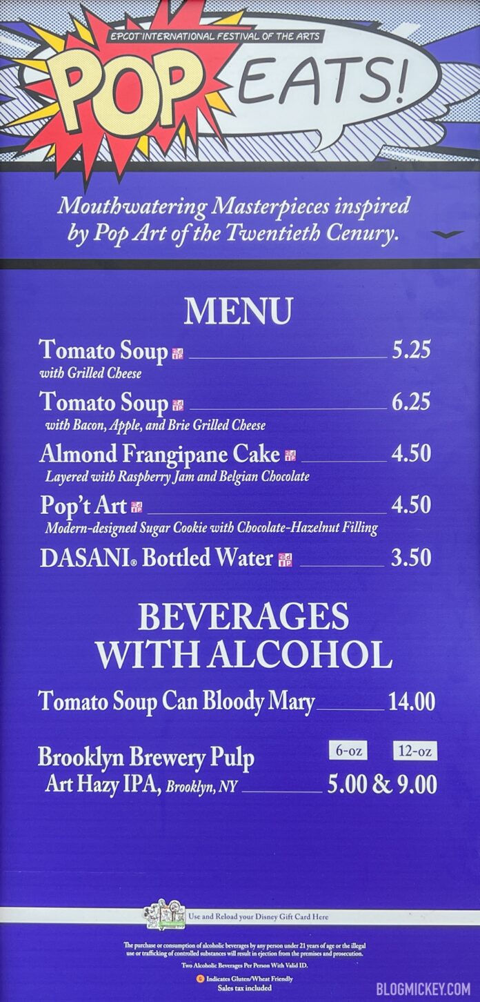 Pop Eats! Food Studio Review - 2022 EPCOT Festival of the Arts