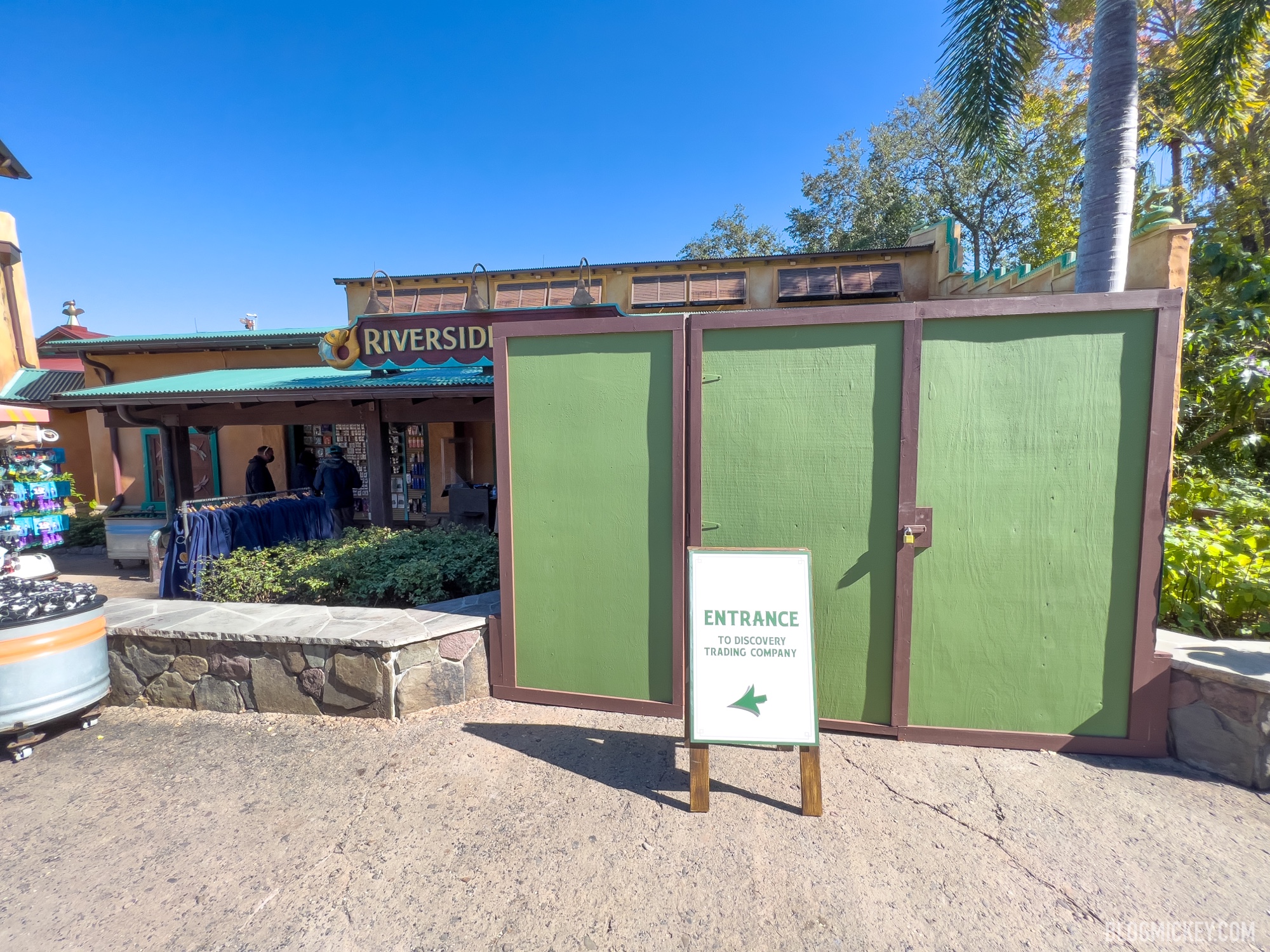 Construction Walls Installed Outside of Riverside Depot at Disney's ...