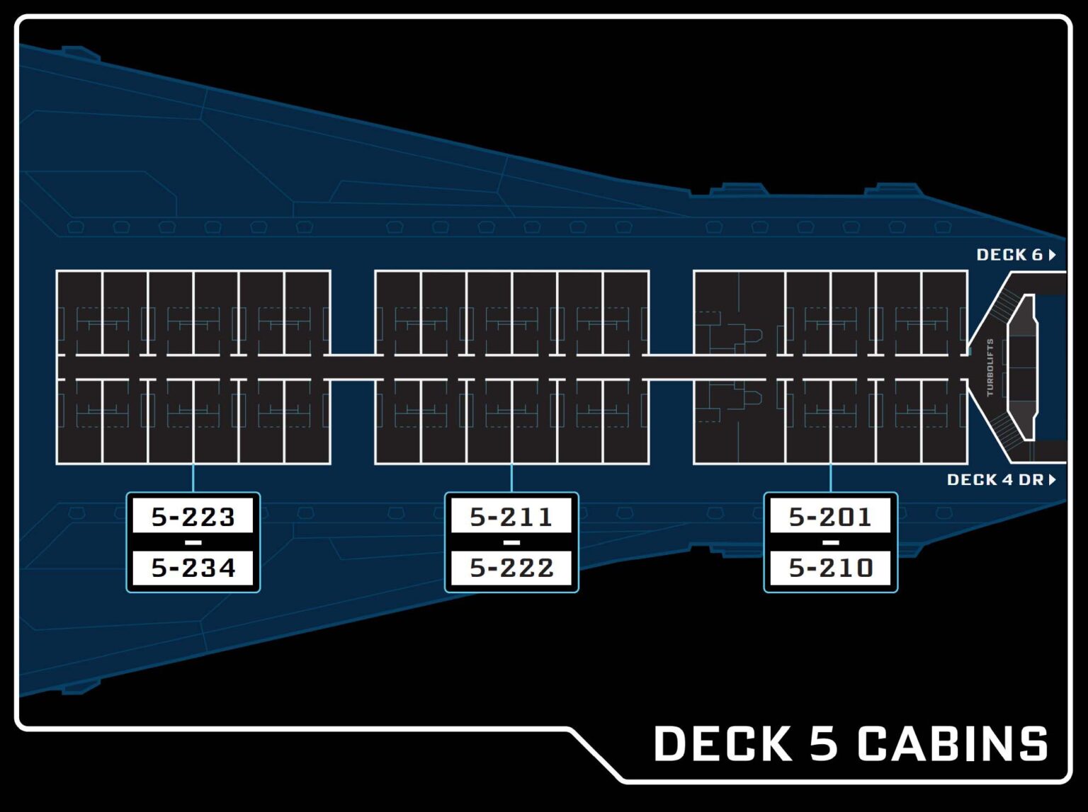 Star Wars: Galactic Starcruiser Deck Map Floorplans