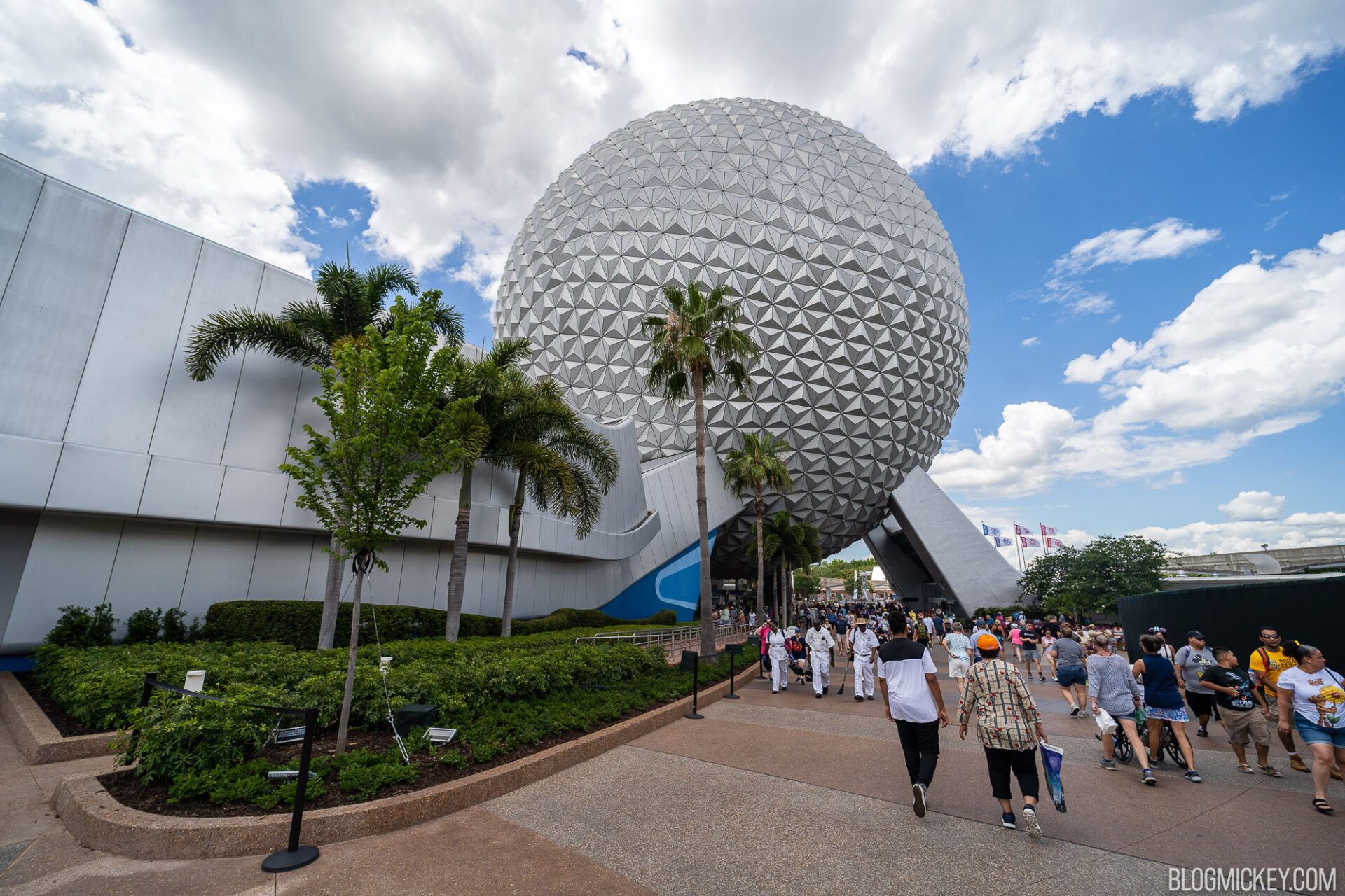 Construction Walls Removed from East Side of Spaceship Earth as Moana ...