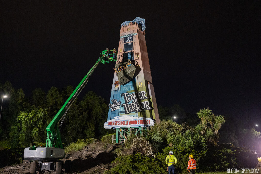 Twilight Zone Tower of Terror Billboard Demolished at Disney World