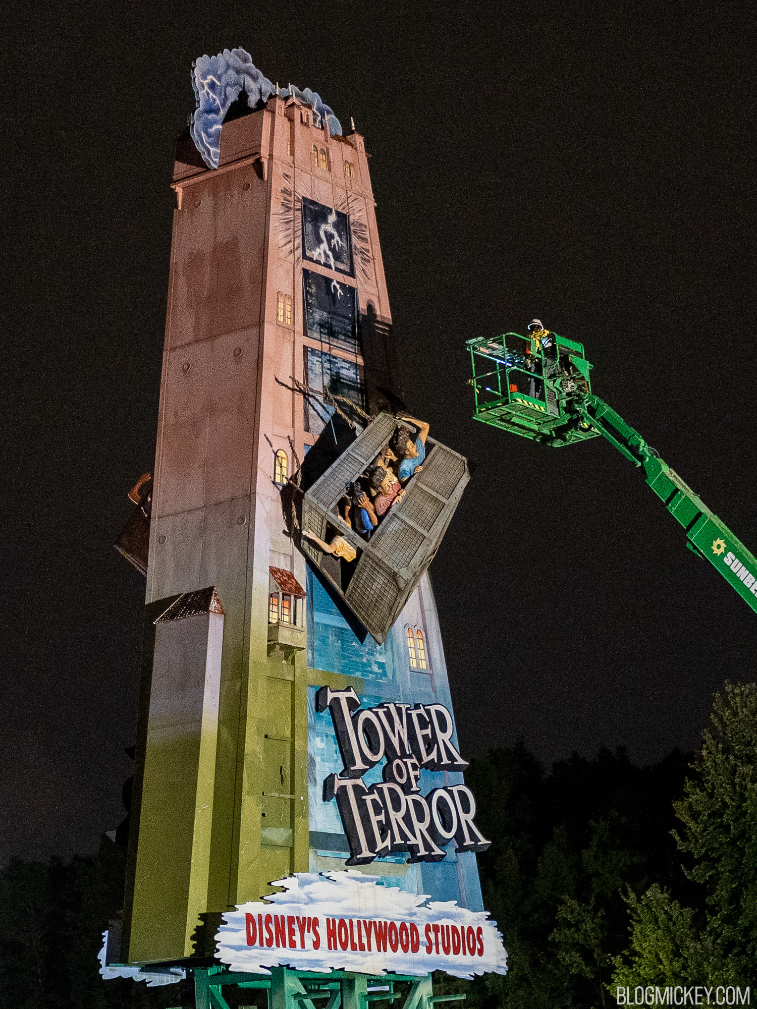 Twilight Zone Tower of Terror Billboard Demolished at Disney World