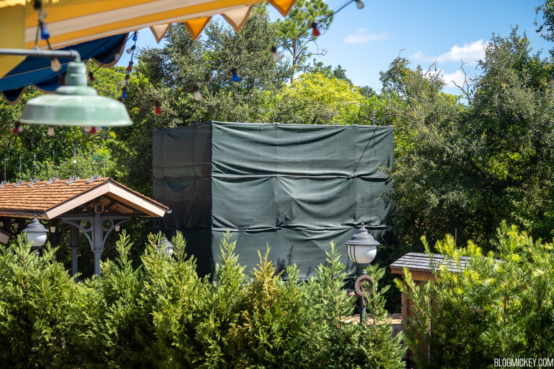 Walt Disney World Railroad Water Tower Under Refurbishment at Magic Kingdom