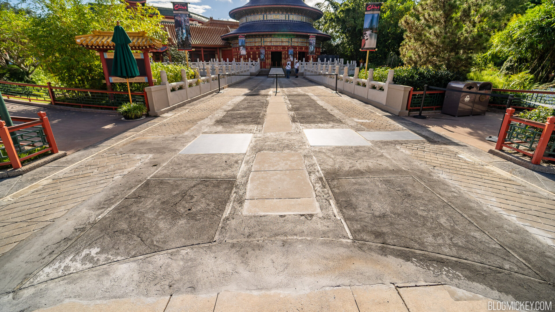 Pavement Project Underway in China Pavilion at EPCOT