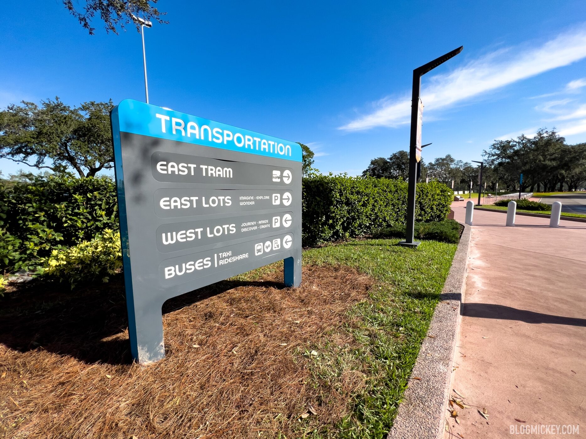 New Transporation Signage for Parking Lots, Trams & Monorail Installed ...
