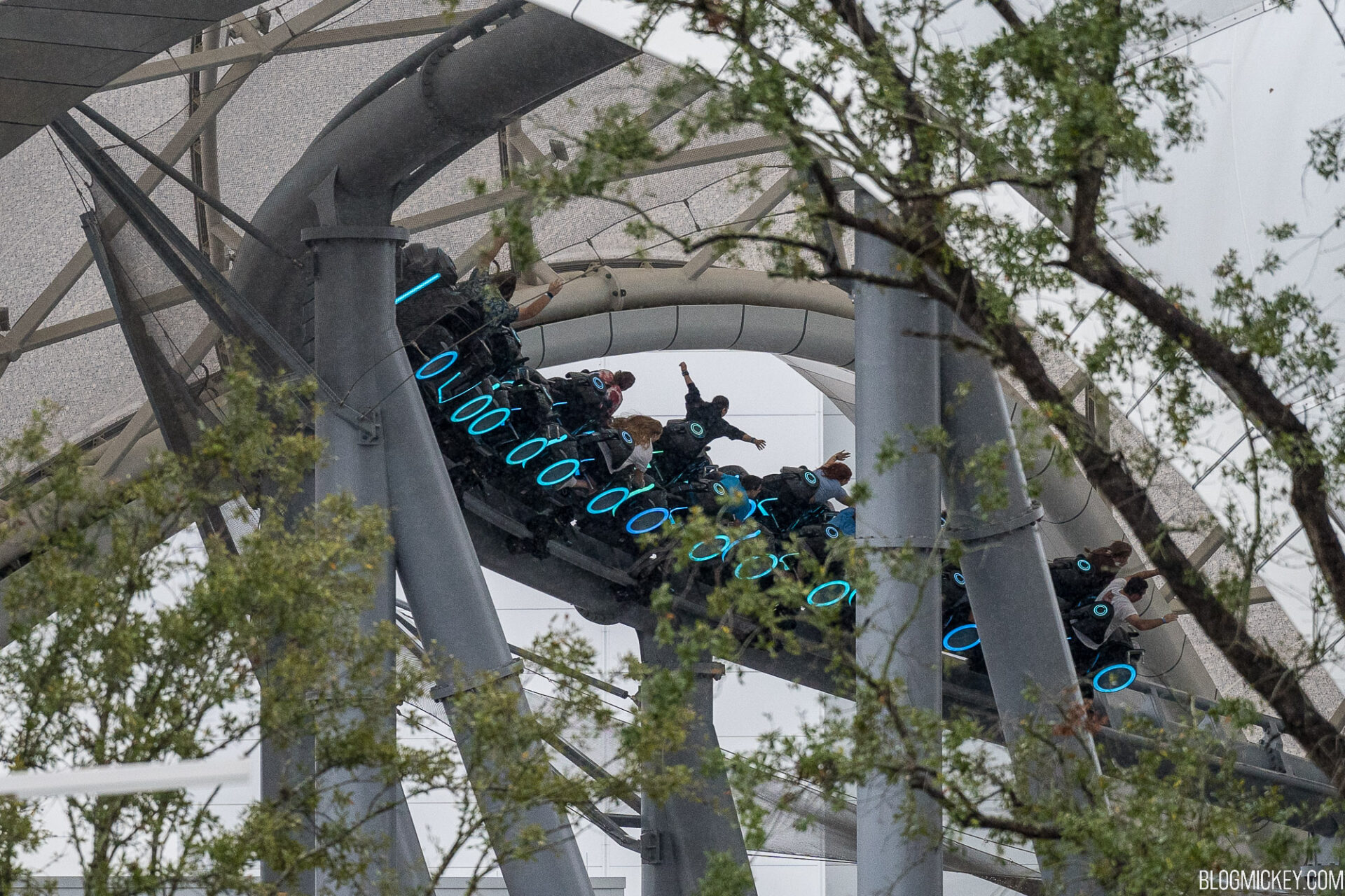 TRON Lightcycle Run Will Continue to Operate Rain or Shine (or Lightning)