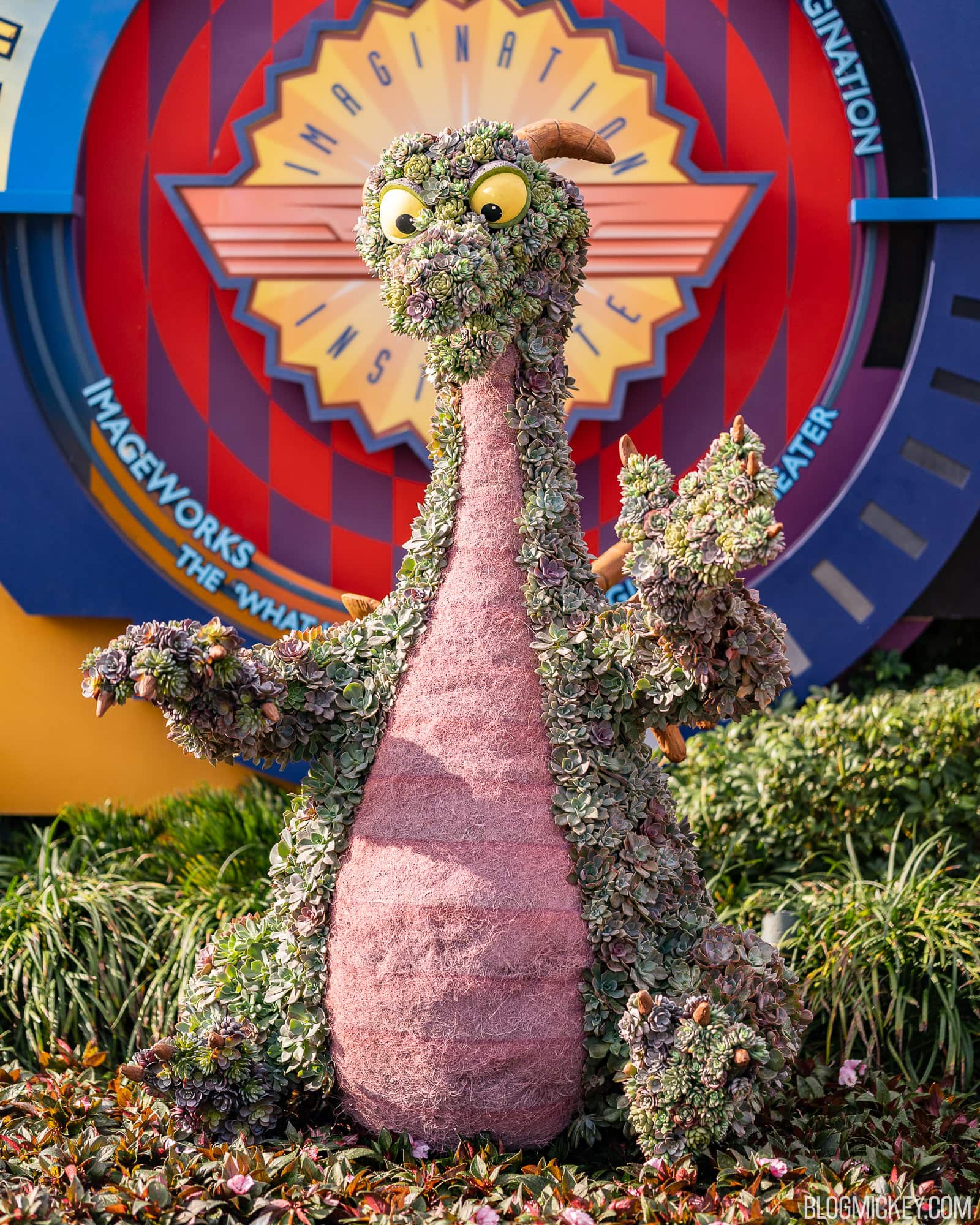 Figment Topiary Gets NEW Succulent Design for 2023 EPCOT Flower ...