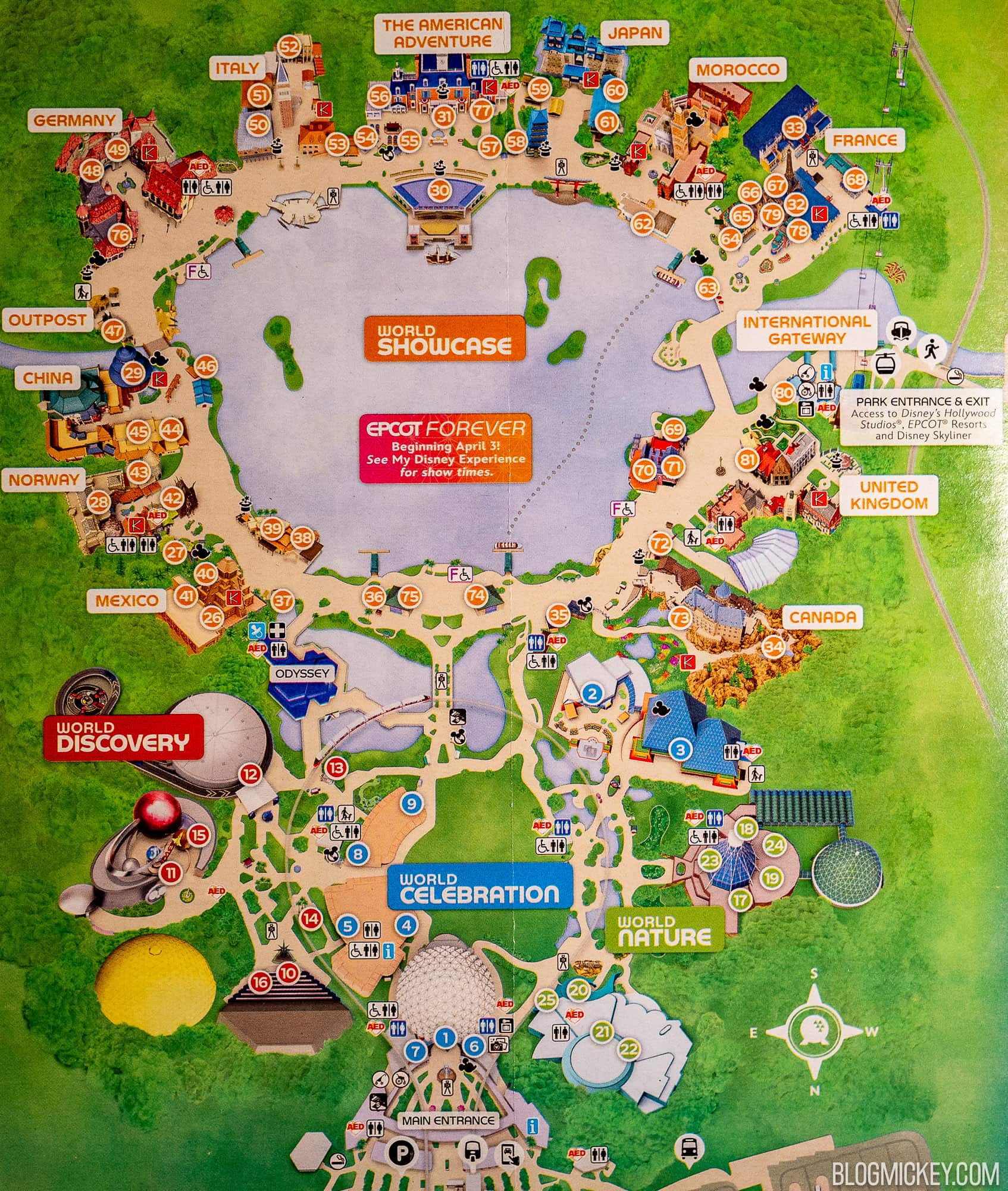New EPCOT Map Removes 50th Anniversary Theme & Removes Harmonious Barges